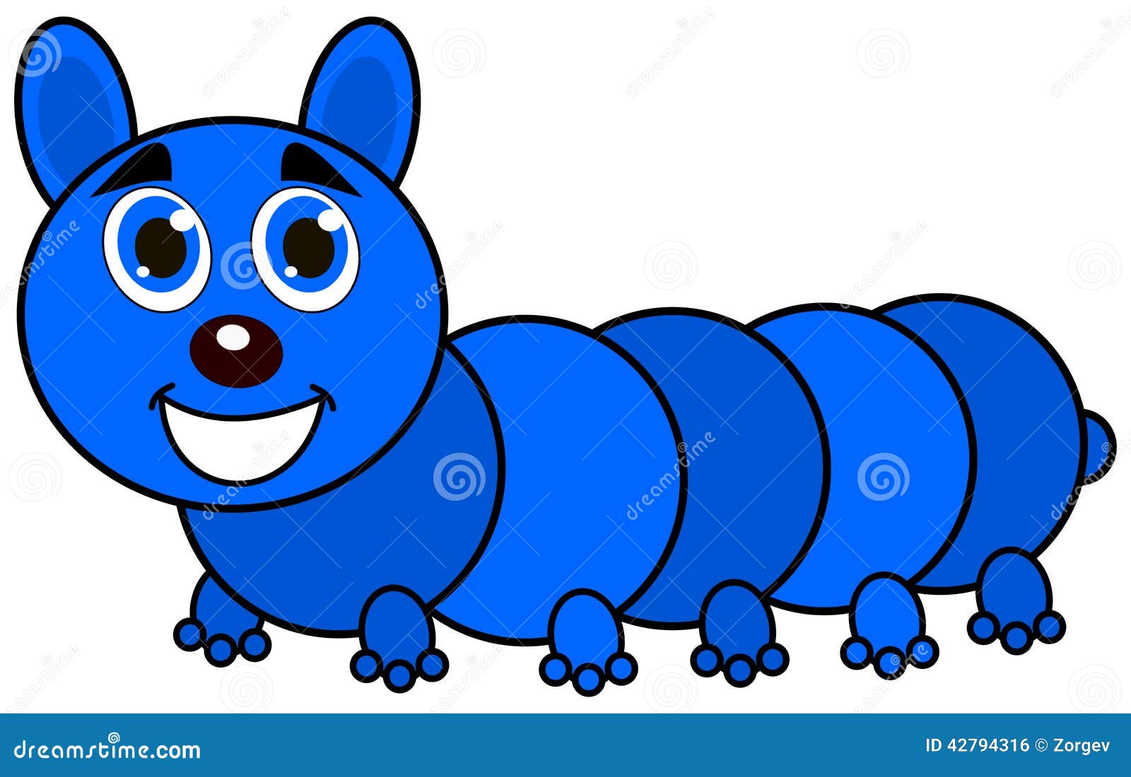 Een gelukkige duizendpoot stock illustratie. Illustration of dieren ...