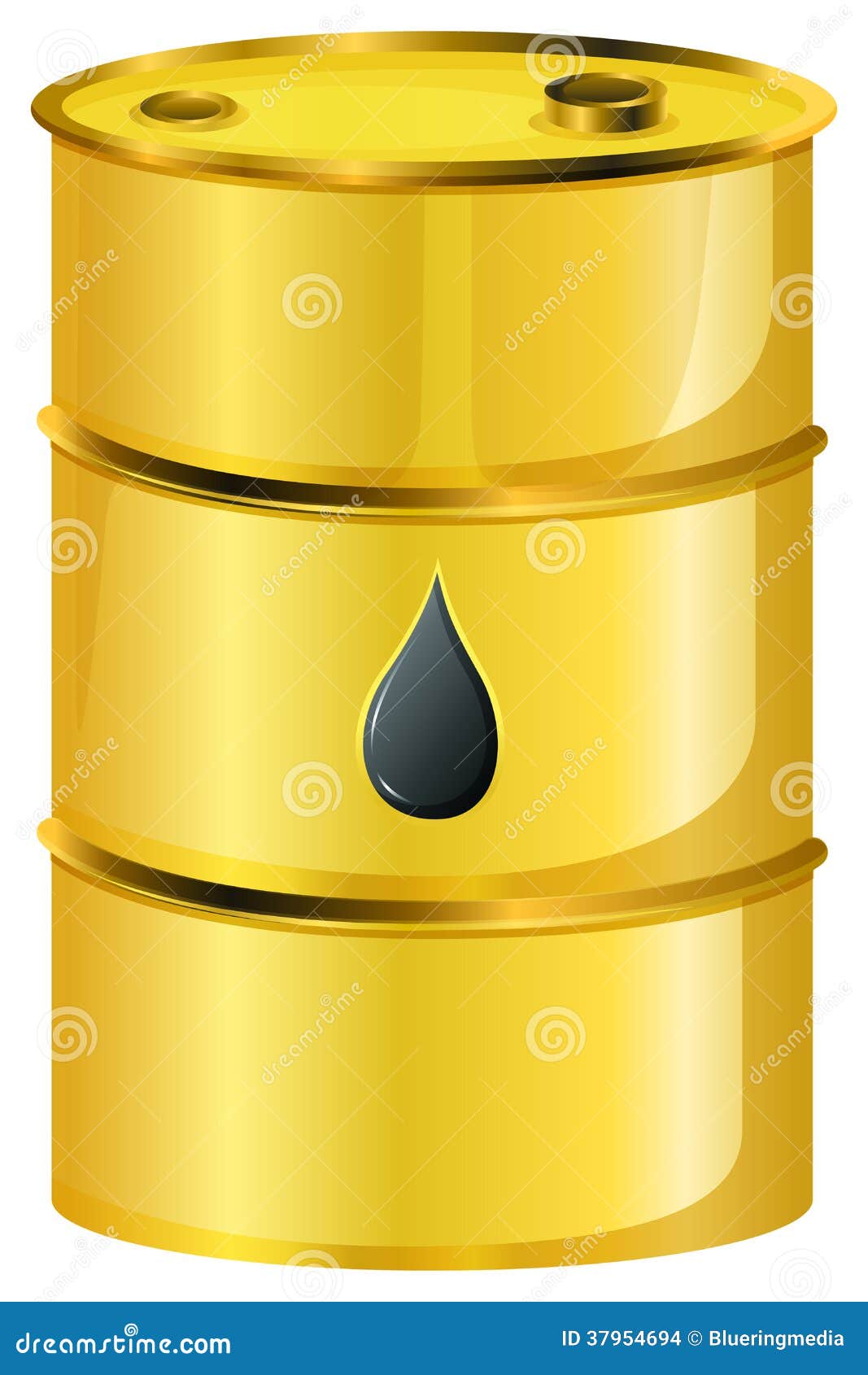 Een gouden olievat vector illustratie. Illustration of kuiper - 37954694