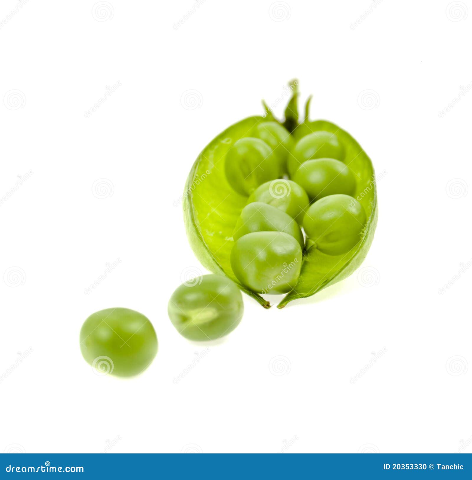 Een Groene Erwt is in Een Peul Stock Foto - Image of zoet, kruidachtig ...