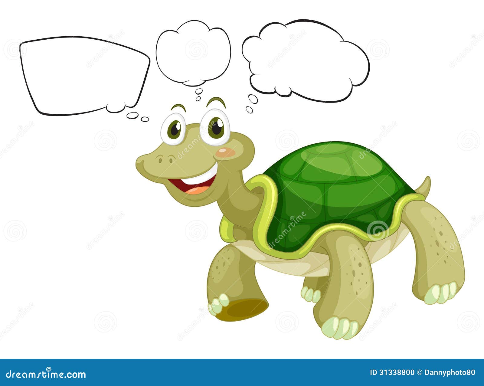 Een het denken schildpad vector illustratie. Illustration of ideeën ...