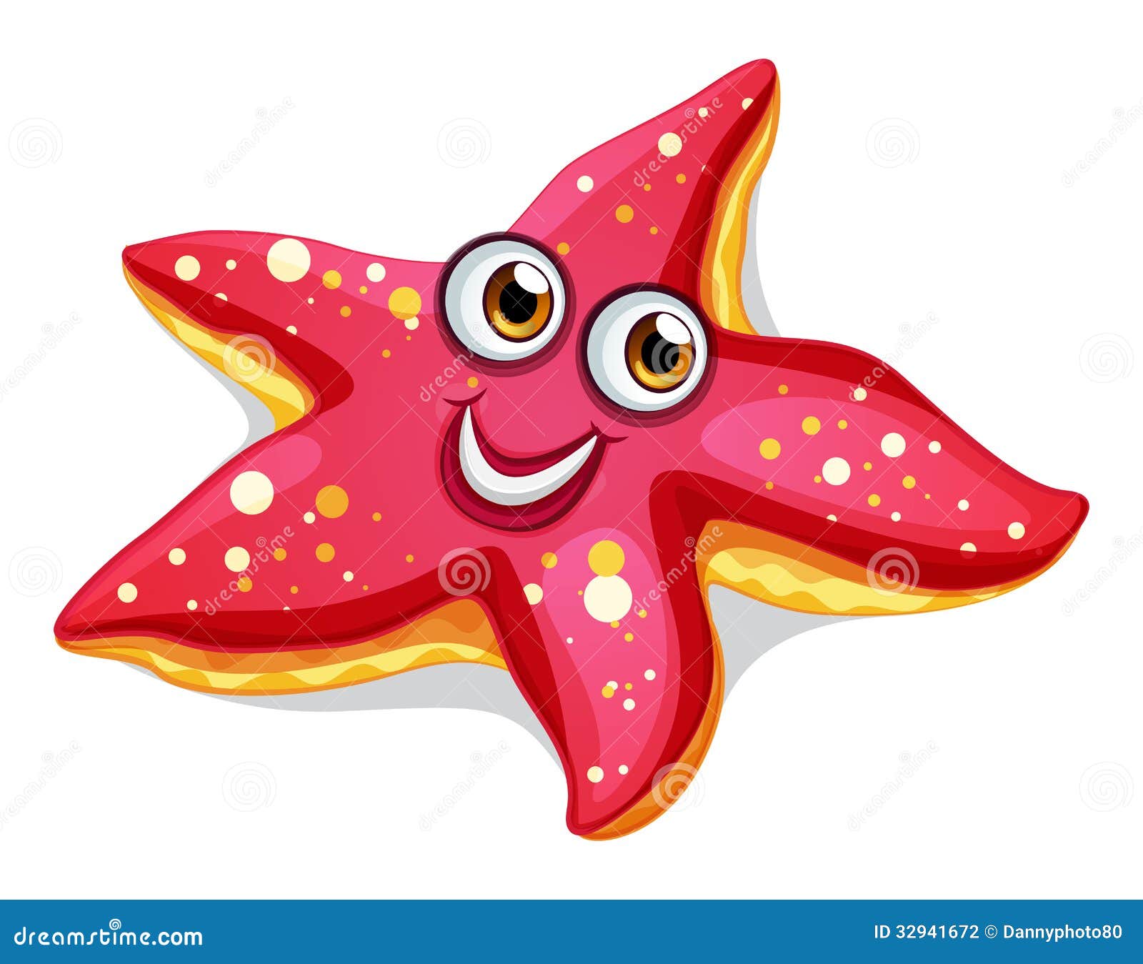 Een het glimlachen zeester vector illustratie. Illustration of ...