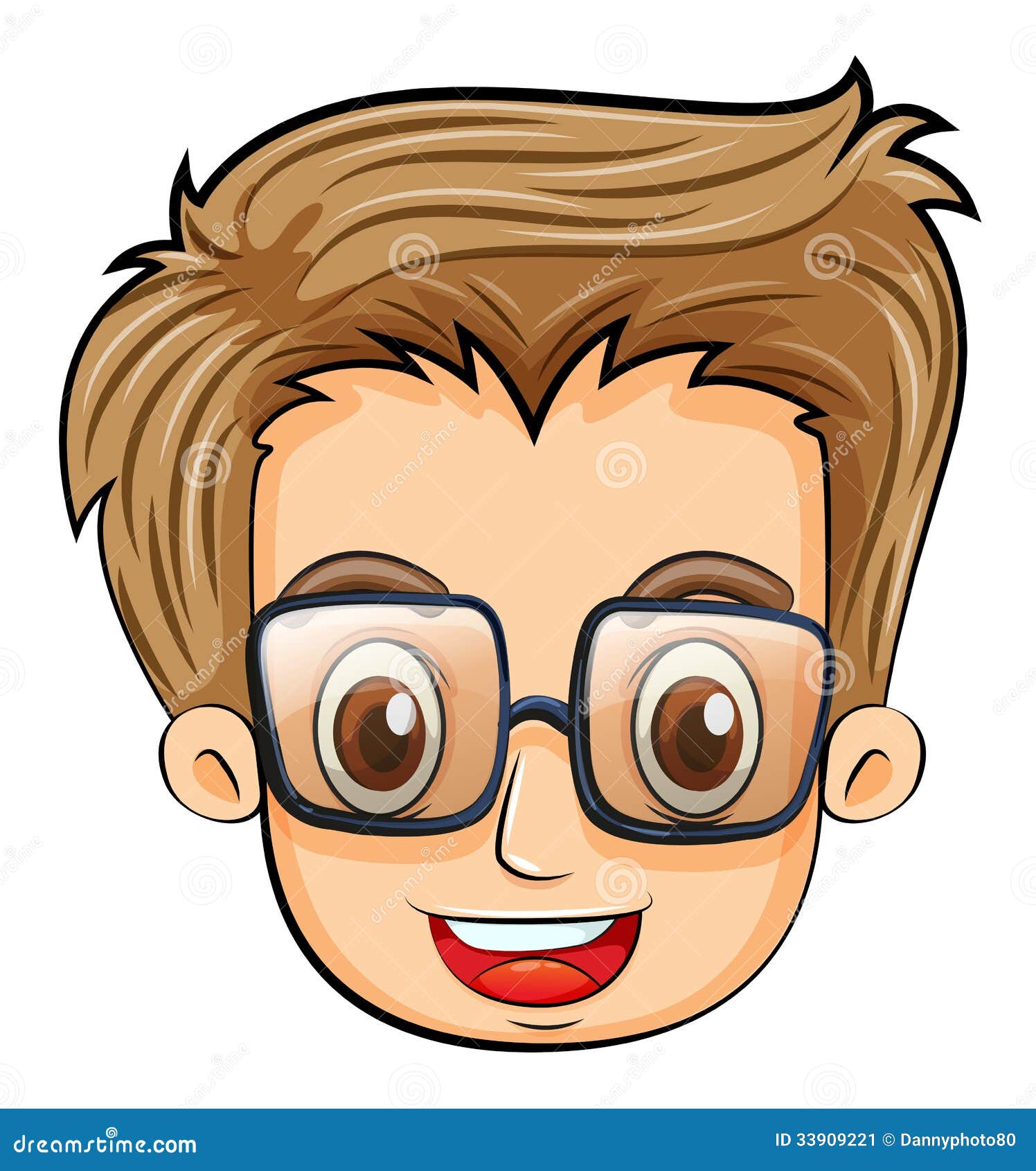 Een Hoofd Van Een Jonge Mens Vector Illustratie - Illustration of ...
