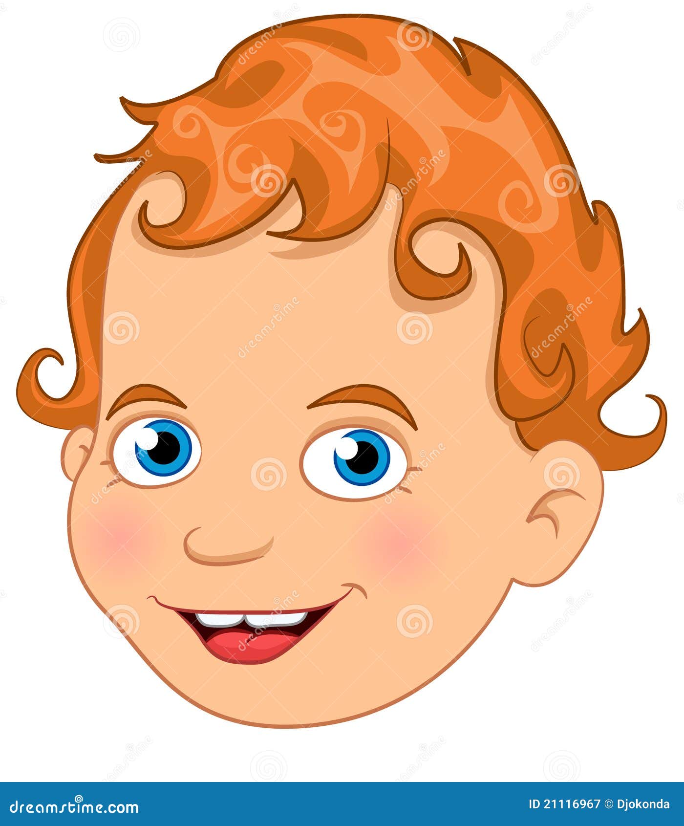 Een hoofd van een jongen vector illustratie. Illustration of tanden ...