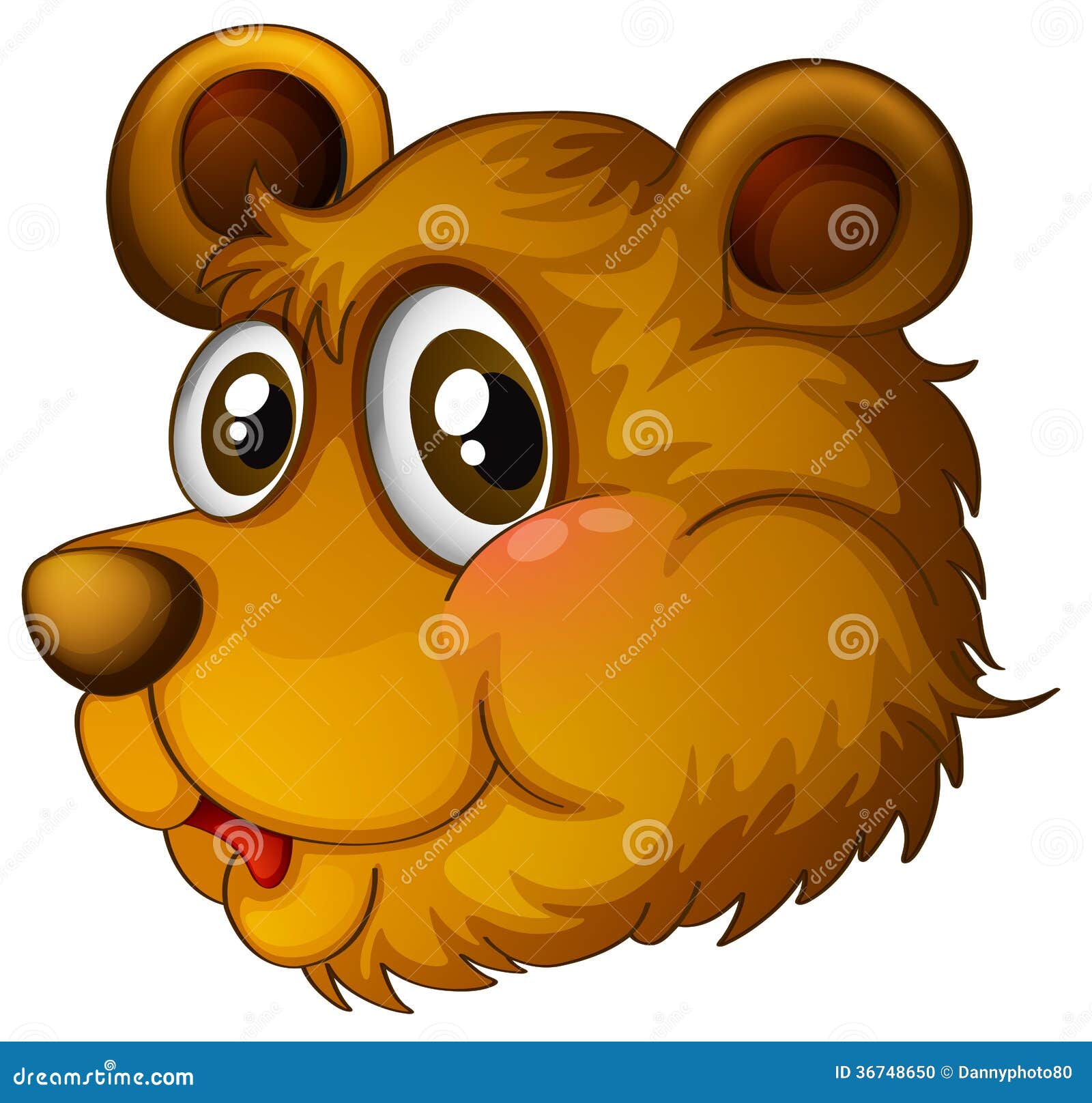 Een Hoofd Van Een Leuke Beer Stock Illustratie - Illustration of ...