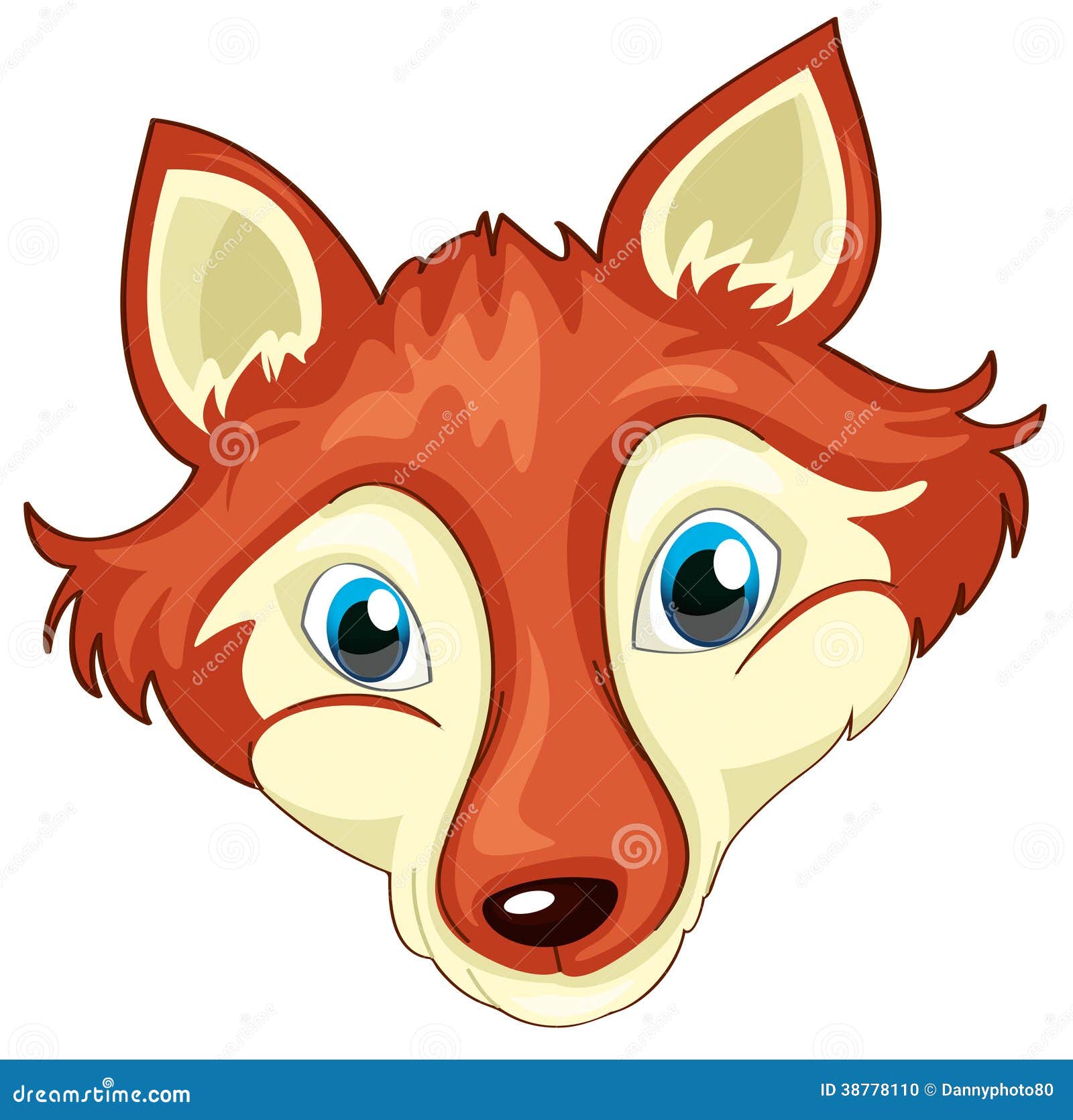 Een hoofd van een vos vector illustratie. Illustration of ontwerp ...