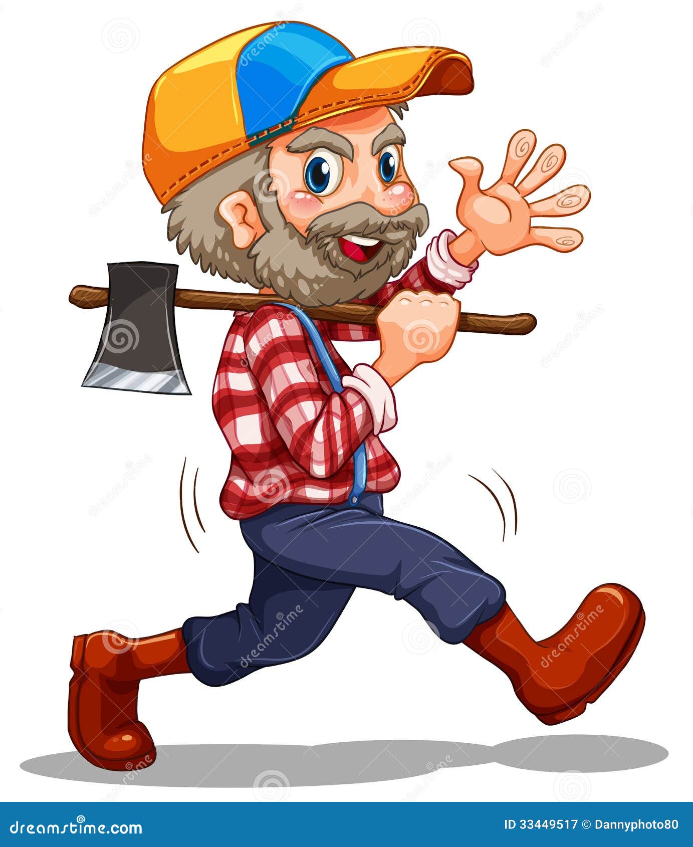 Een houthakker vector illustratie. Illustration of karbonade - 33449517