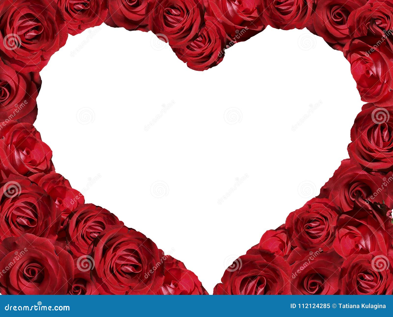 Een Kader Van Rozen in De Vorm Van Een Hart Stock Afbeelding - Image of ...