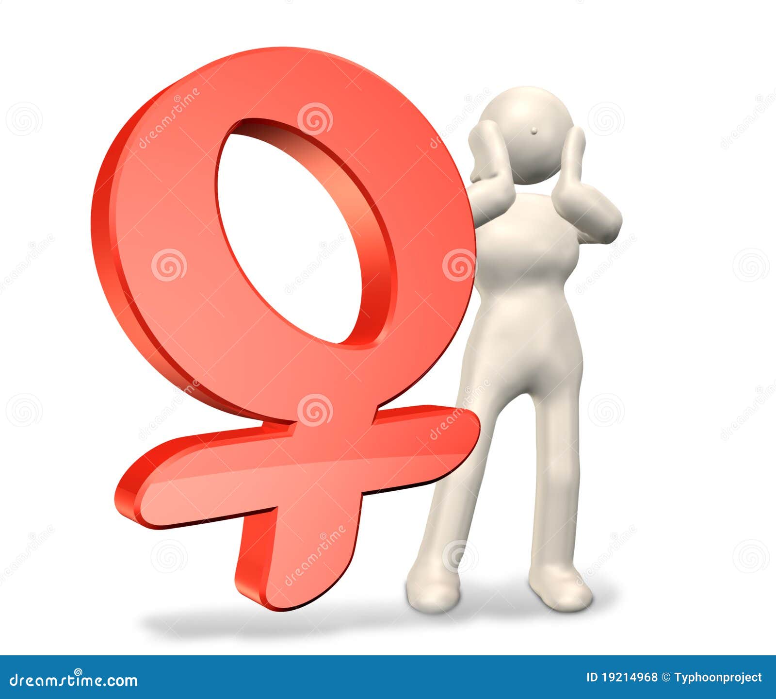 Een Karakter Met Een Vrouwelijk Symbool Stock Illustratie ...