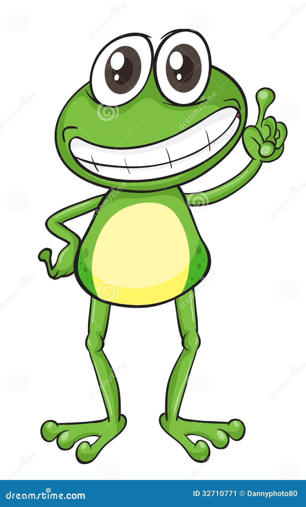 Een kikker vector illustratie. Illustration of gelukkig - 32710771