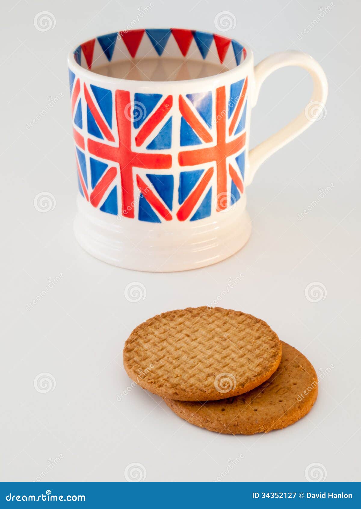 Een Kop Engelse Thee En Koekjes Stock Afbeelding - Image of ...