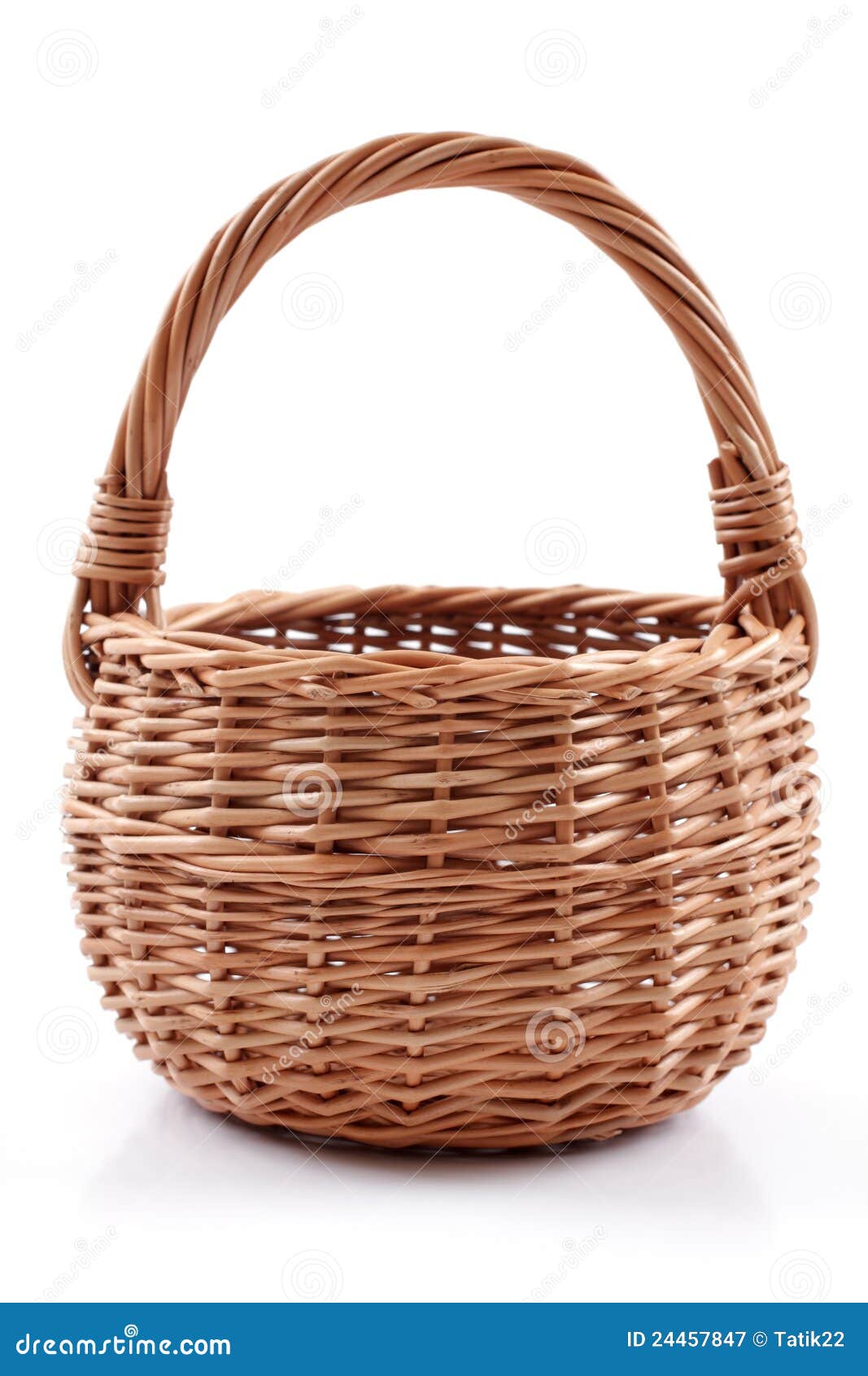 Een mand op wit stock afbeelding. Image of wilg, geweven - 24457847