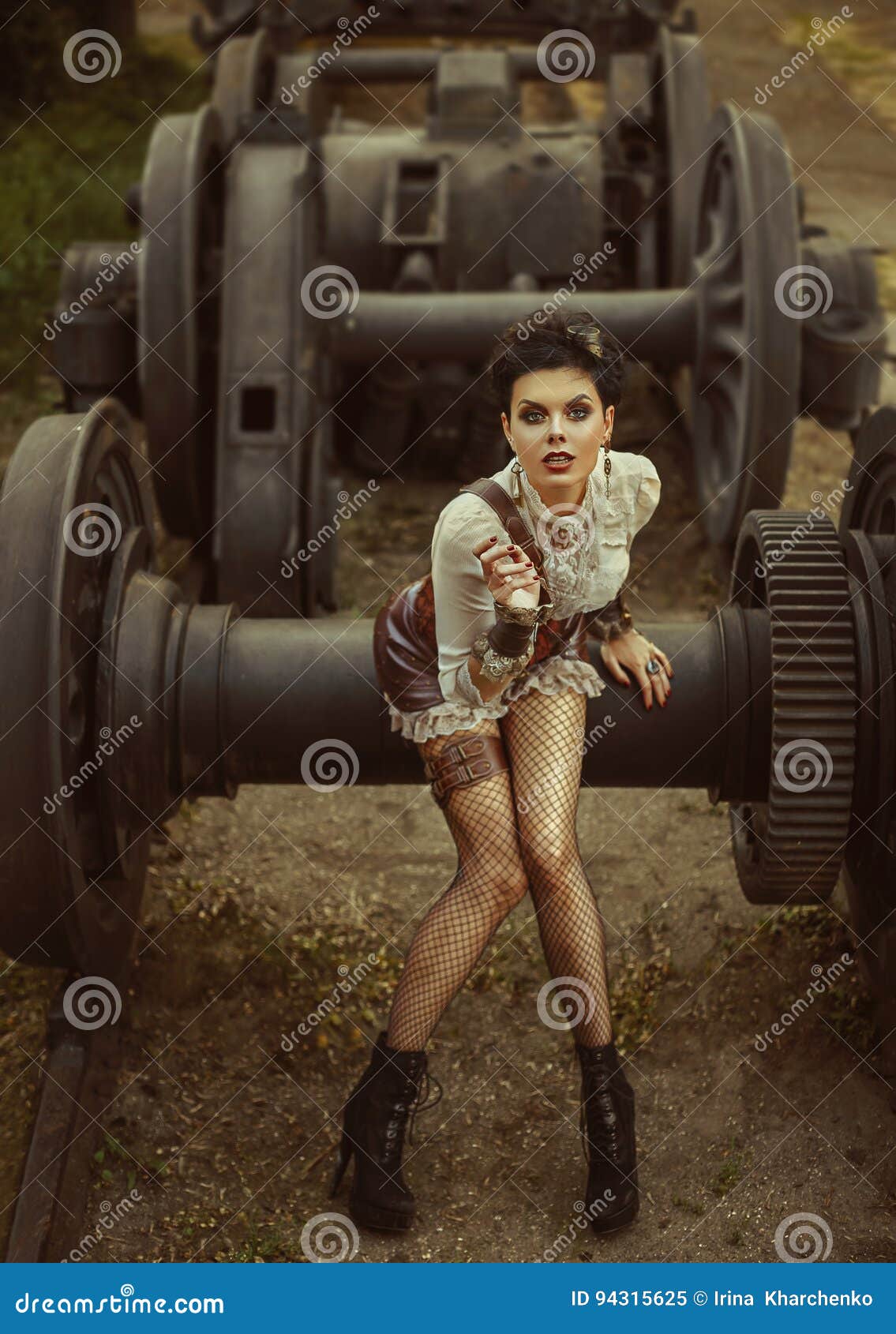 Een Meisje in De Stijl Van Steampunk Stock Afbeelding - Image of creatief, manier: 94315625