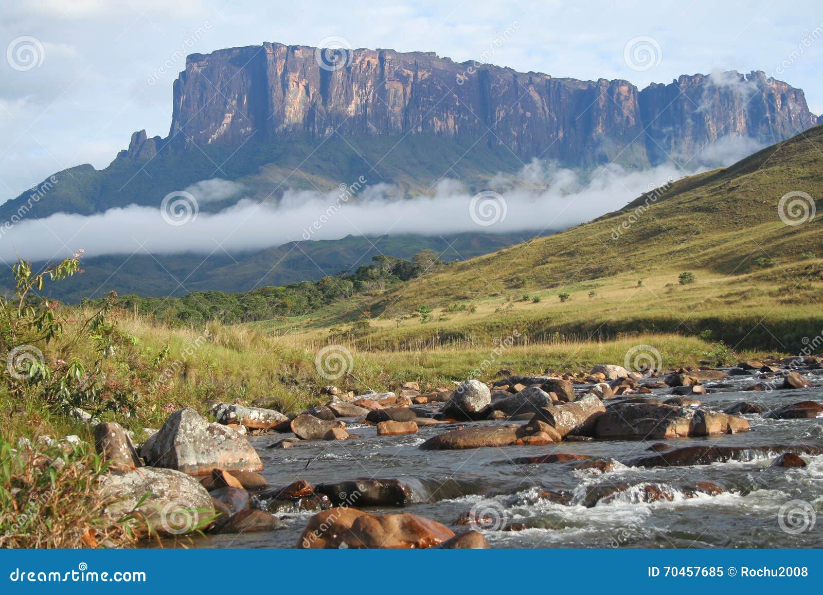Een Mening Van De Roraima-Berg in Venezuela Stock Afbeelding - Image of ...