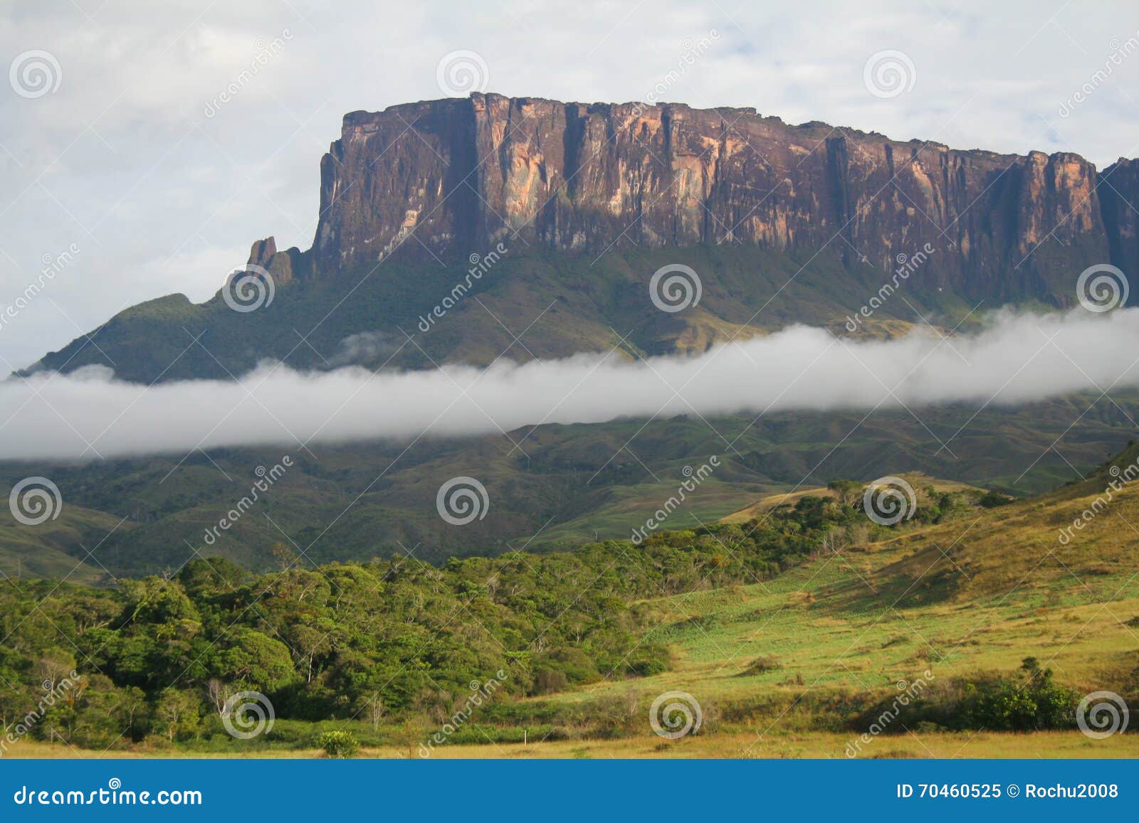 Een Mening Van De Roraima-Berg in Venezuela Stock Afbeelding - Image of ...