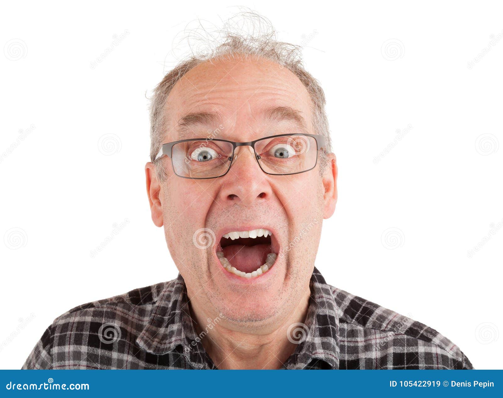 Een Mens is Panick-Getroffen Stock Afbeelding - Image of kijkt, verward ...