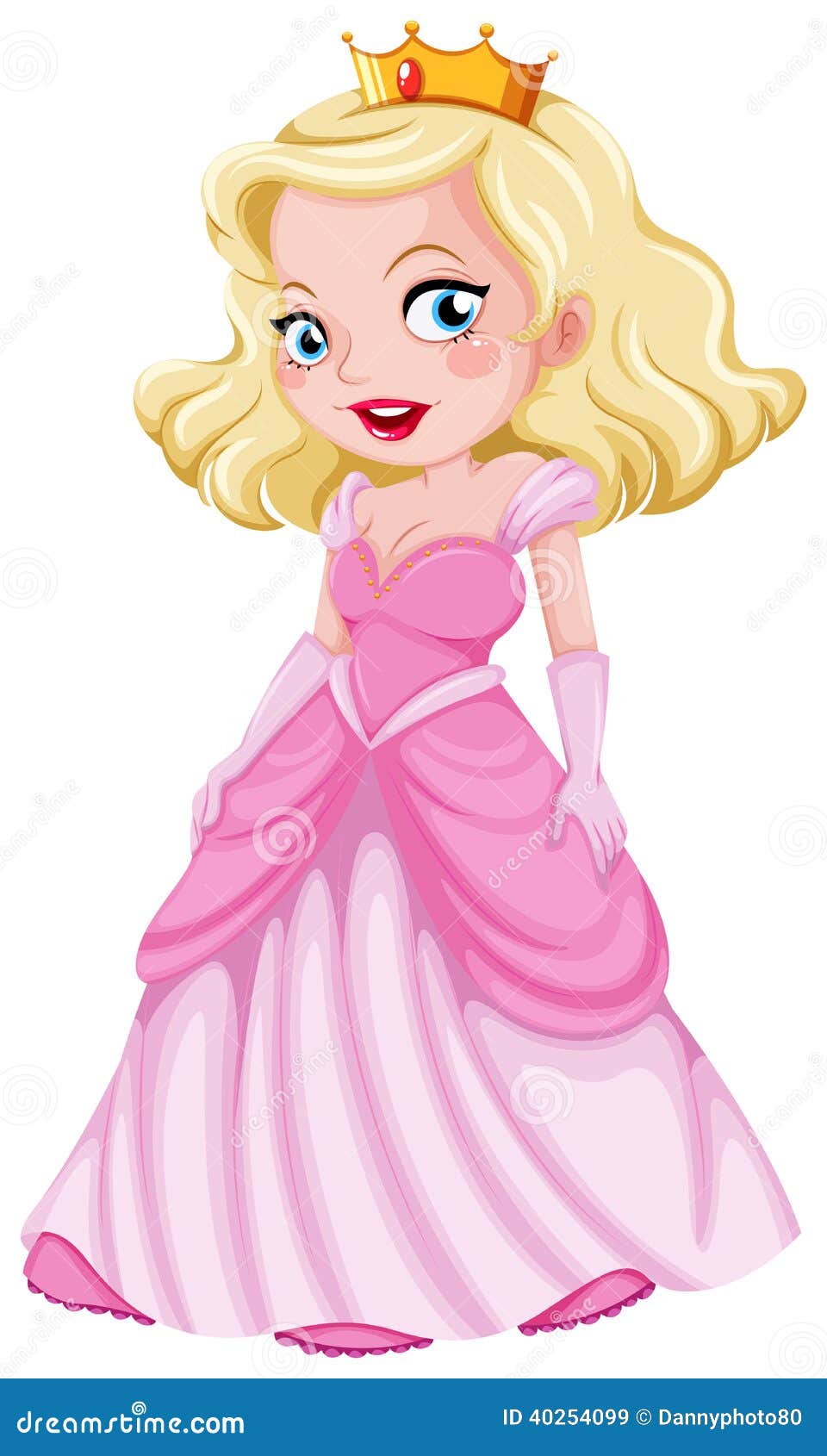 Een mooie prinses vector illustratie. Illustration of tekening - 40254099