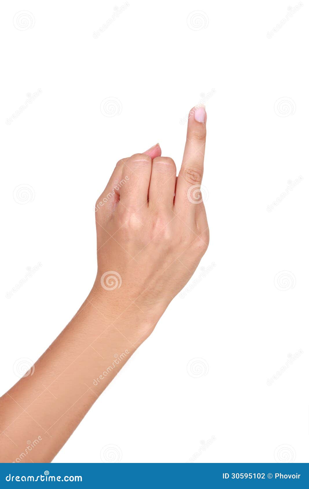 Een opgeheven ringvinger. stock foto. Image of duim, ring - 30595102