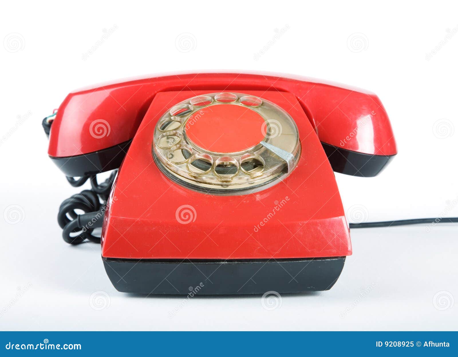 Een oude rode telefoon stock afbeelding. Image of aansluting - 9208925