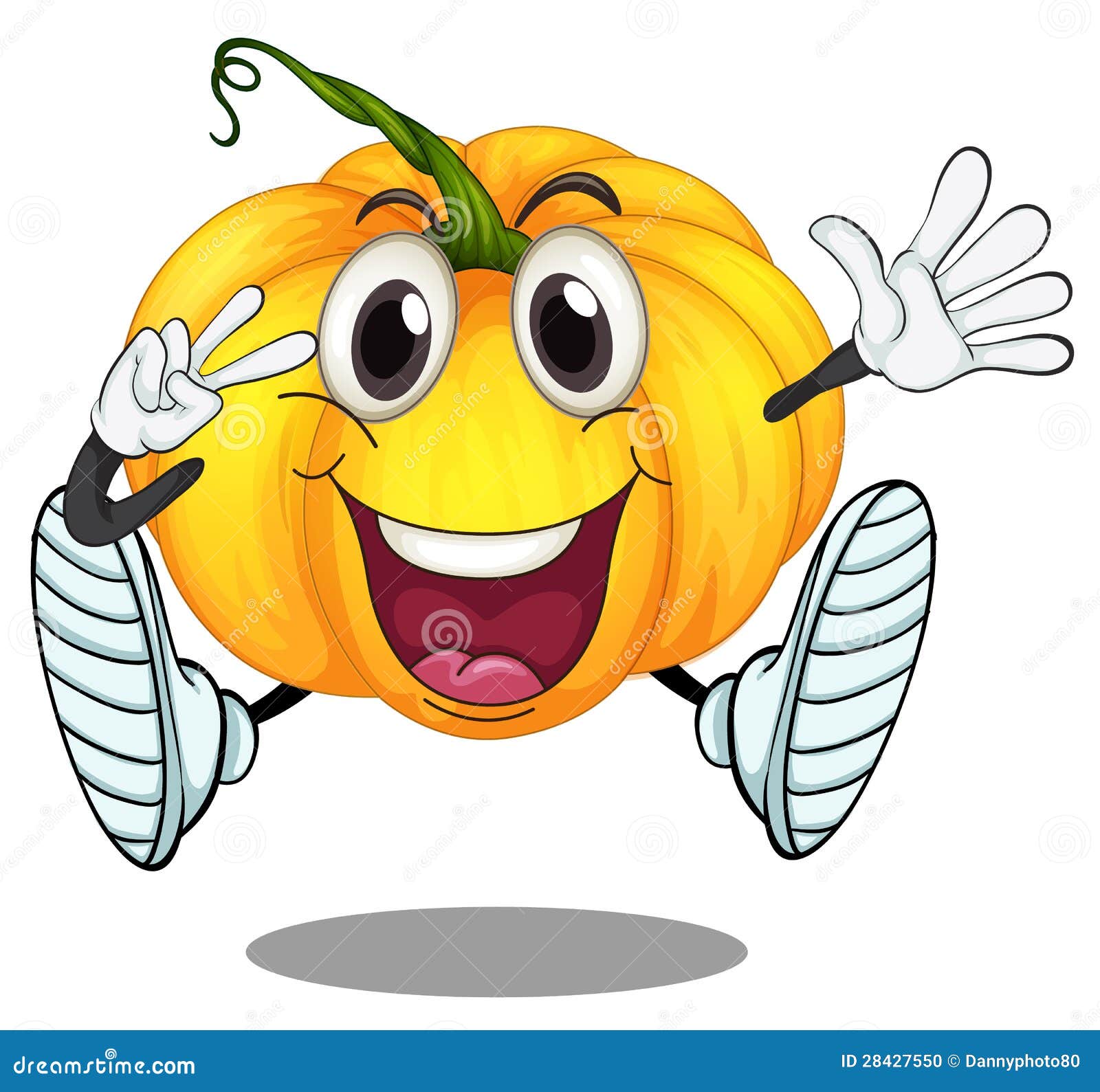 Een pompoen vector illustratie. Illustration of benen - 28427550