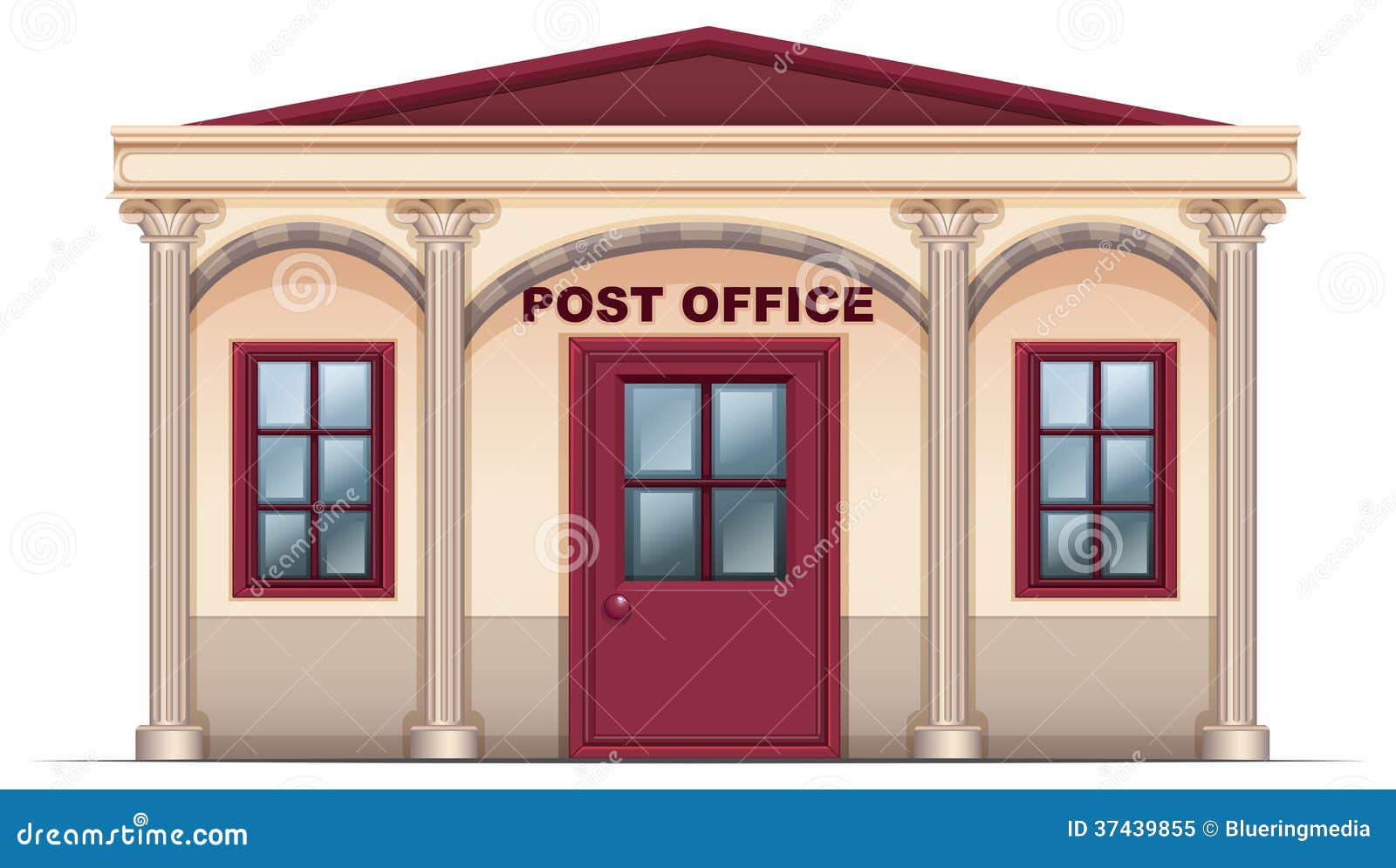 Een postkantoor vector illustratie. Illustration of beeld - 37439855