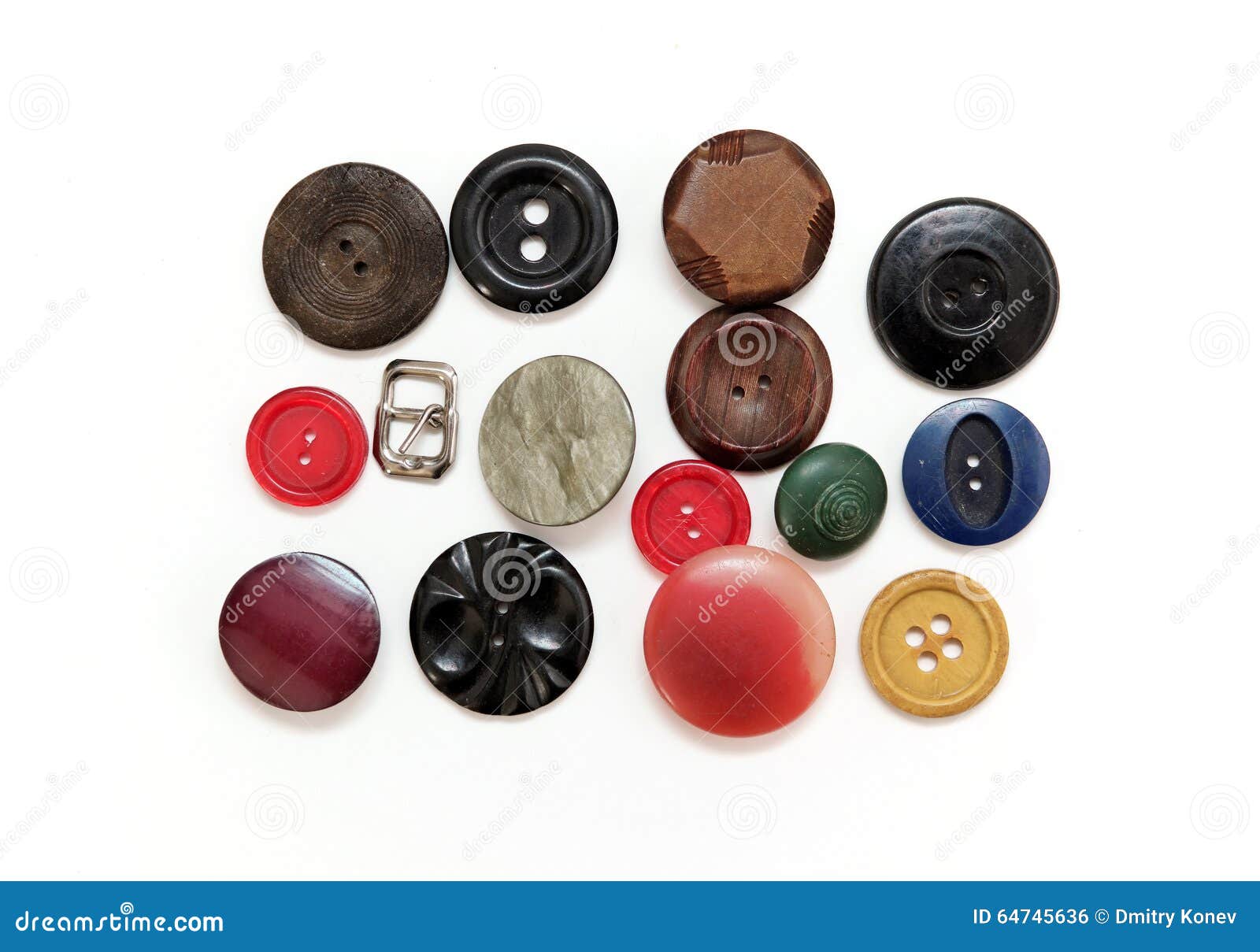 Een Reeks Oude Knopen Van Kleding Stock Foto - Image of ontwerp, draad ...