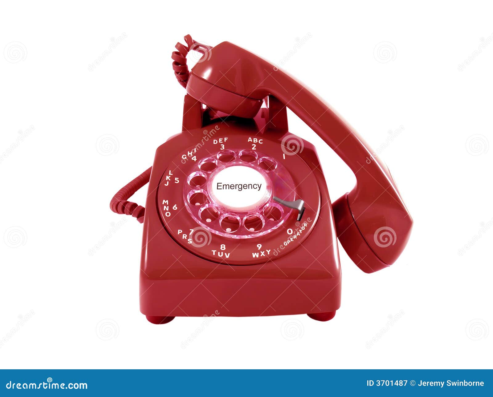 Een Rode Retro Roterende Telefoon Stock Afbeelding - Image of telefoon ...
