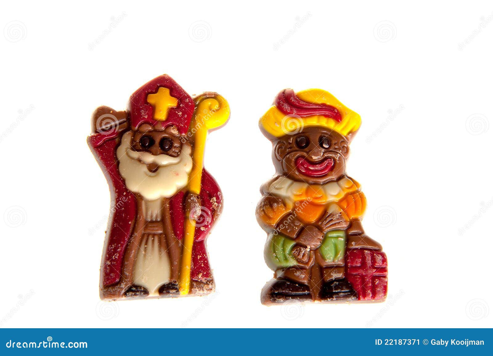 Een Sint En Piet Gemaakt Van Chocolade Stock Afbeelding - Image of ...