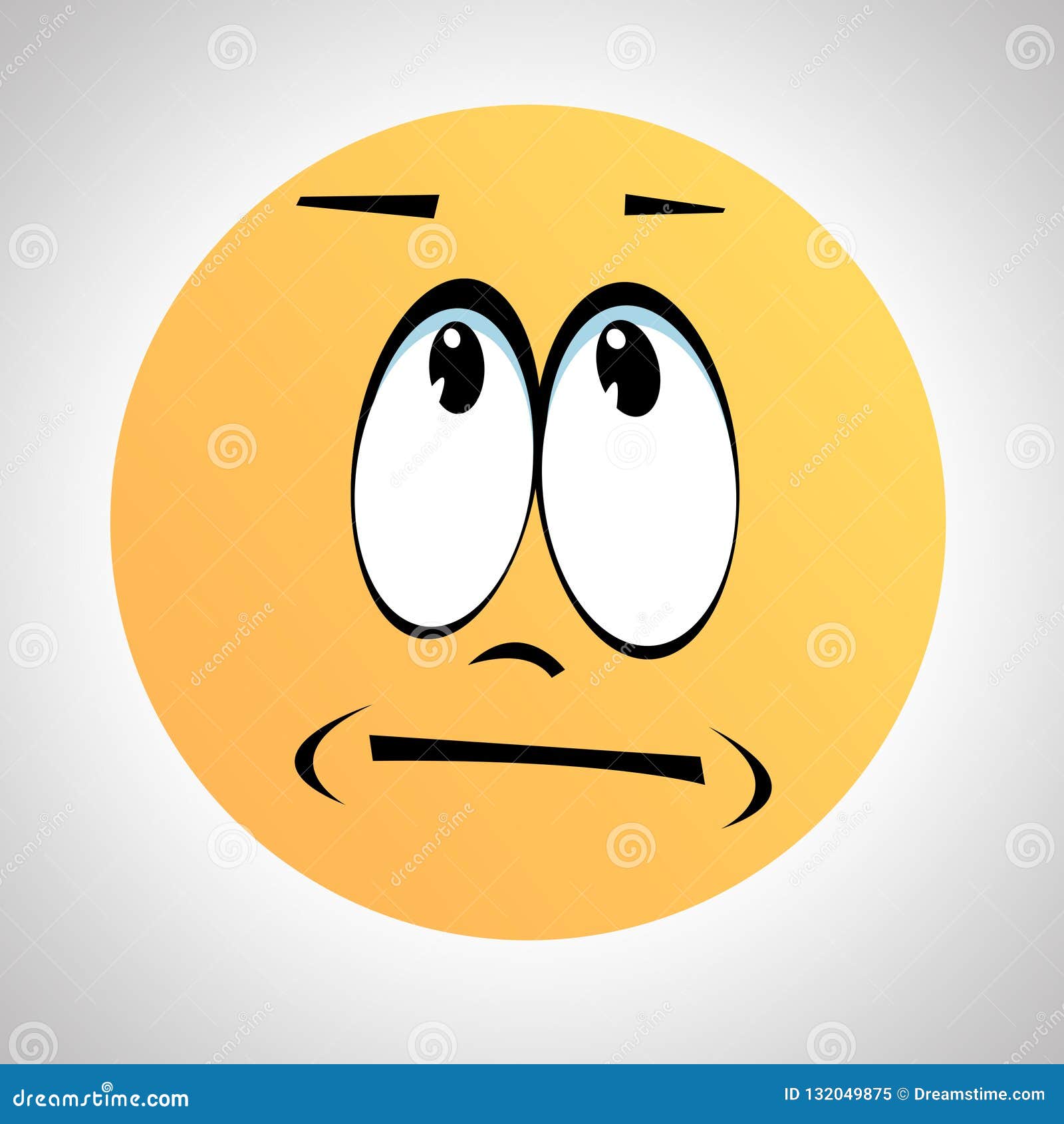 Een Smiley Type Droevig Gezicht Stock Illustratie - Illustration of ...