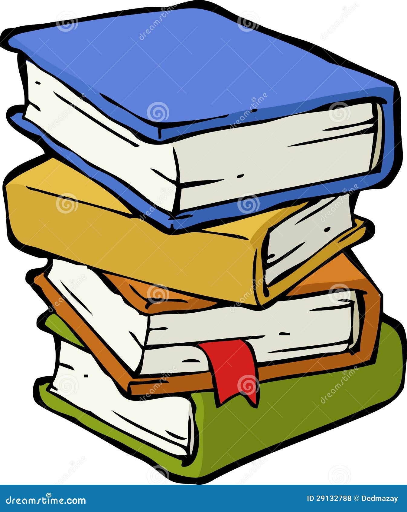 Een stapel boeken vector illustratie. Illustration of beeldverhaal ...