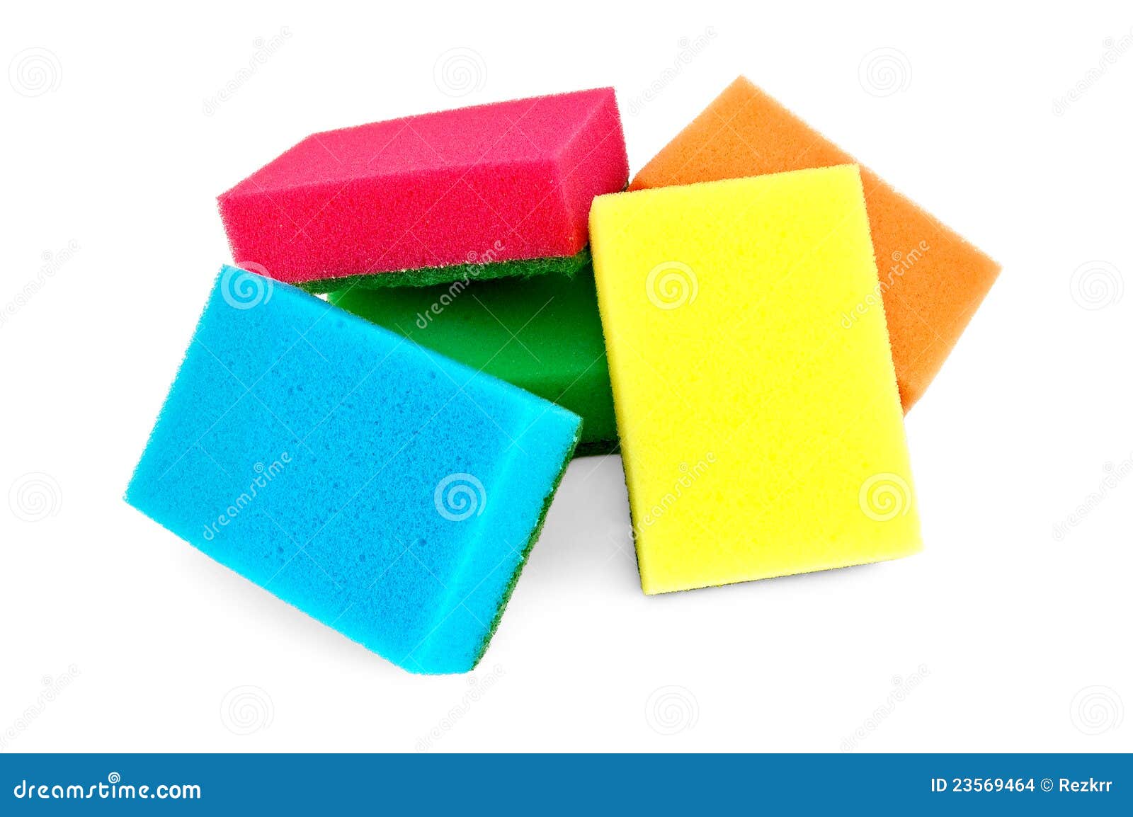 Een Stapel Van Kleurrijke Sponsen Stock Foto - Image of droog, knipsel ...