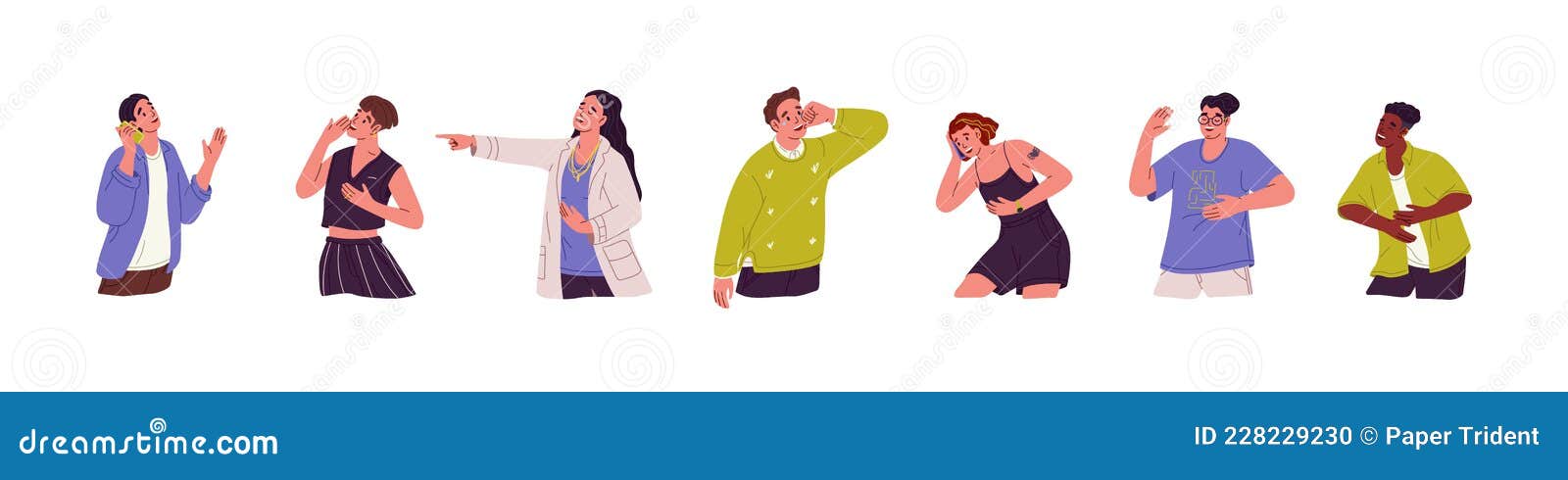Een Stel Grappige Mensen Die Hardop Lachen. Alleen Die Huilt Met Lachen ... Een Stel Grappige Mensen Die Hardop Lachen. Alleen Die Huilt Met Lachen ...