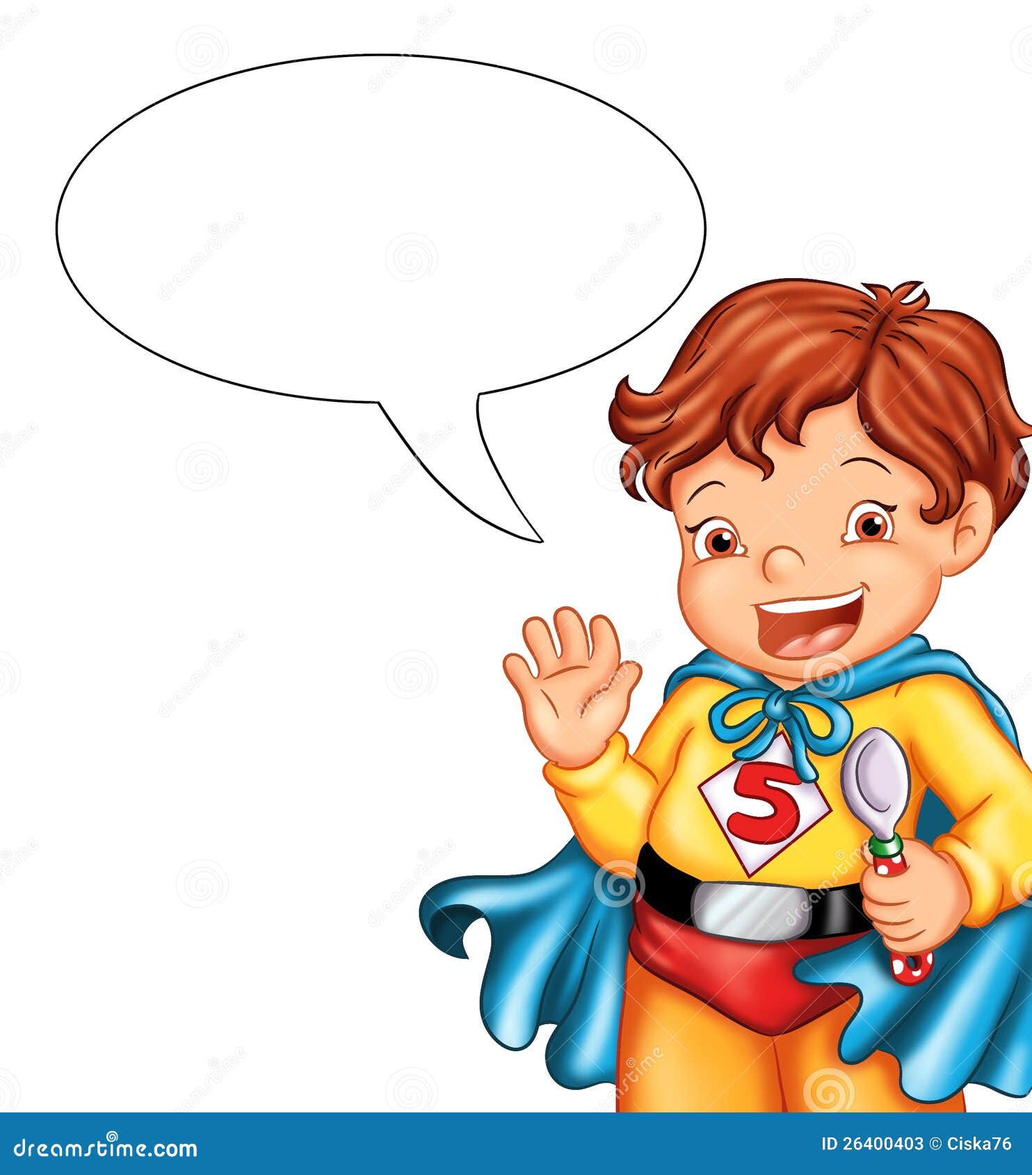 Een super kind stock illustratie. Illustration of geglimlacht - 26400403