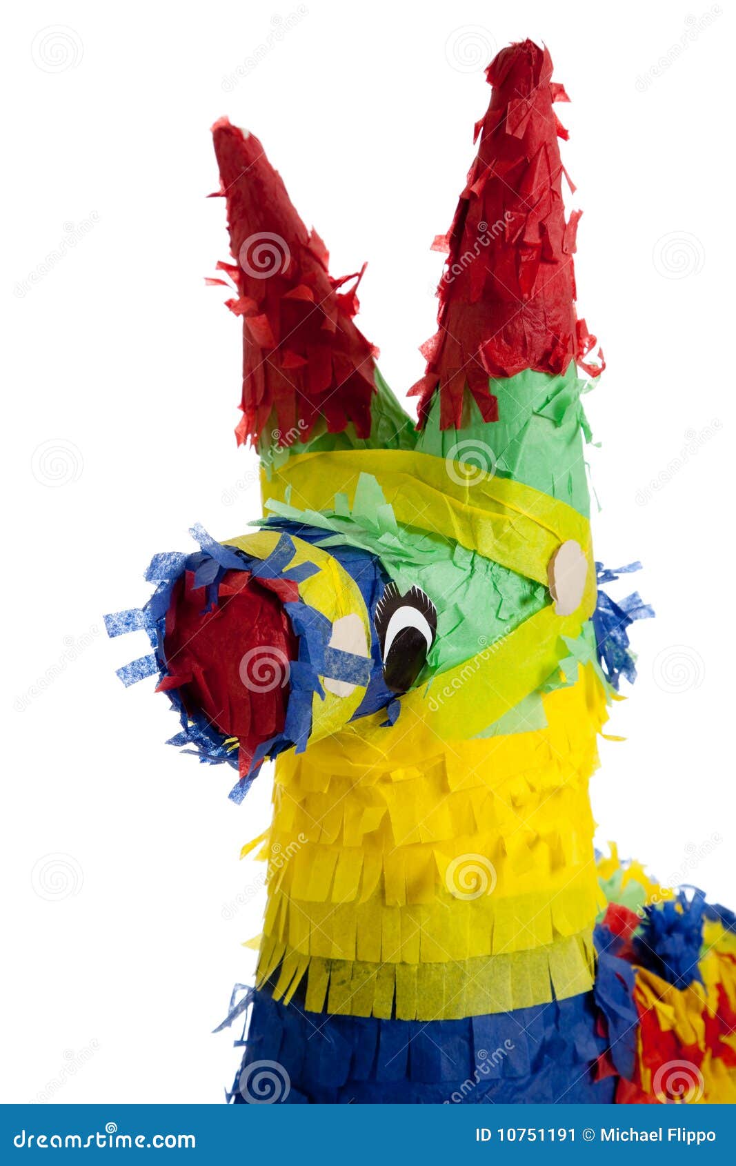 Een Traditionele Mexicaanse Pinata Op Wit Stock Afbeelding - Image of ...