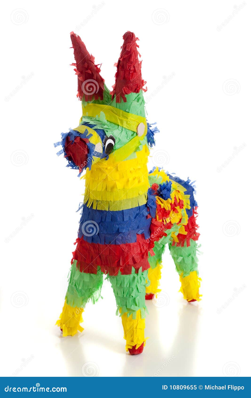 Een Traditionele Mexicaanse Pinata Op Wit Stock Afbeelding - Image of ...