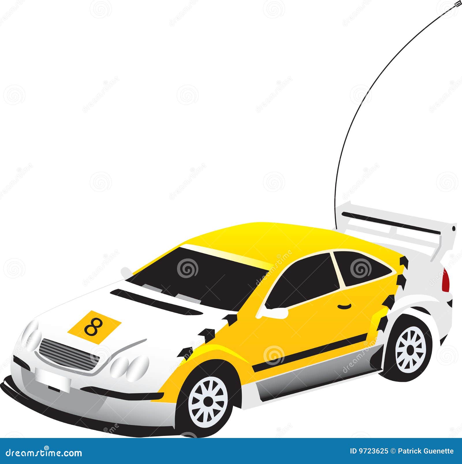 Een Vectorized Gele Stuk Speelgoed Auto Vector Illustratie ...