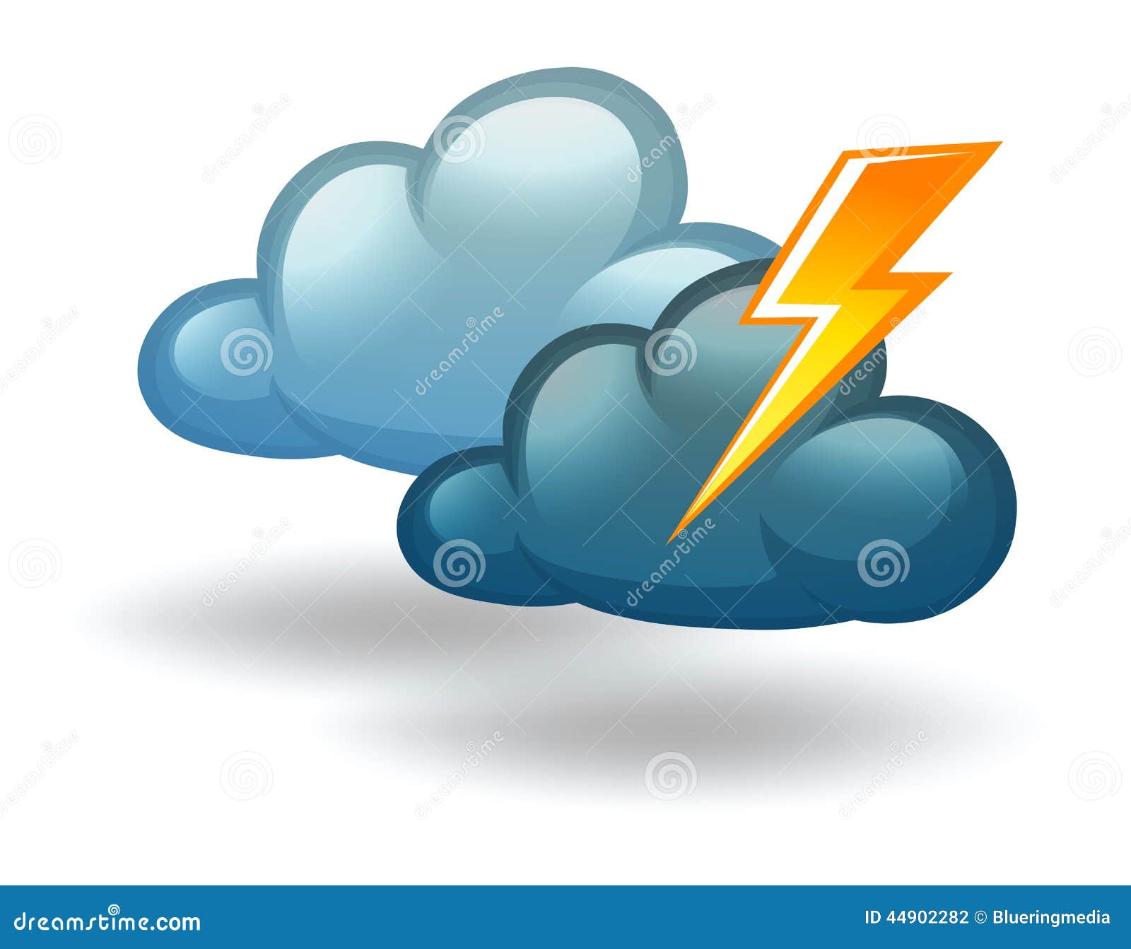 Een weer met donder vector illustratie. Illustration of atmosfeer ...