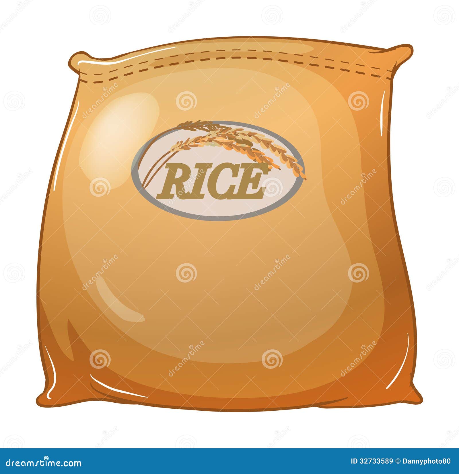 Een zak rijst vector illustratie. Illustration of landbouwbedrijf ...