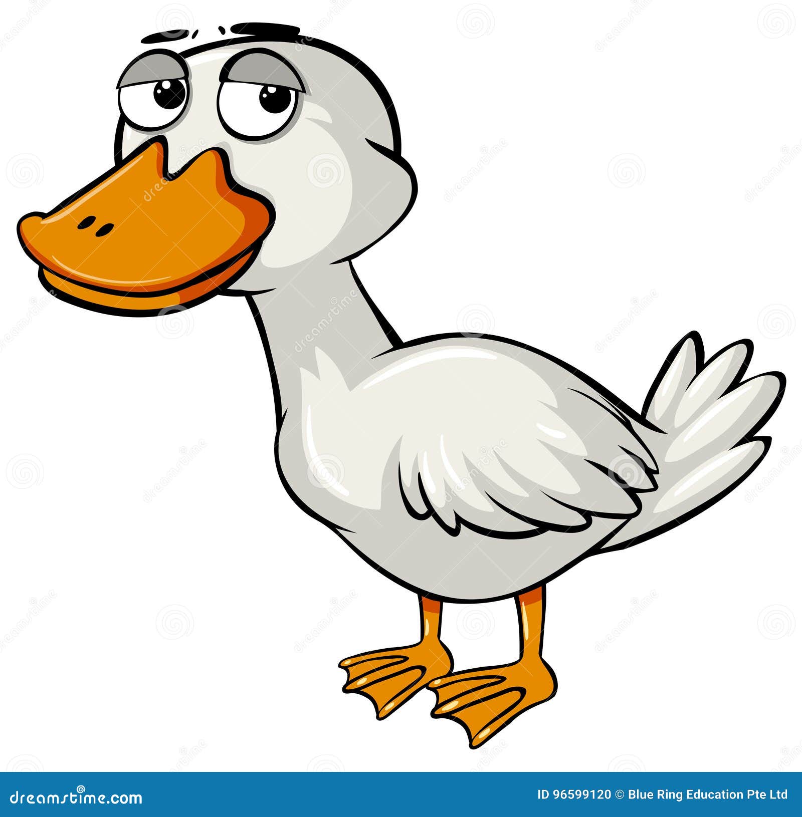 Eend met slaperige ogen vector illustratie. Illustration of knippen ...