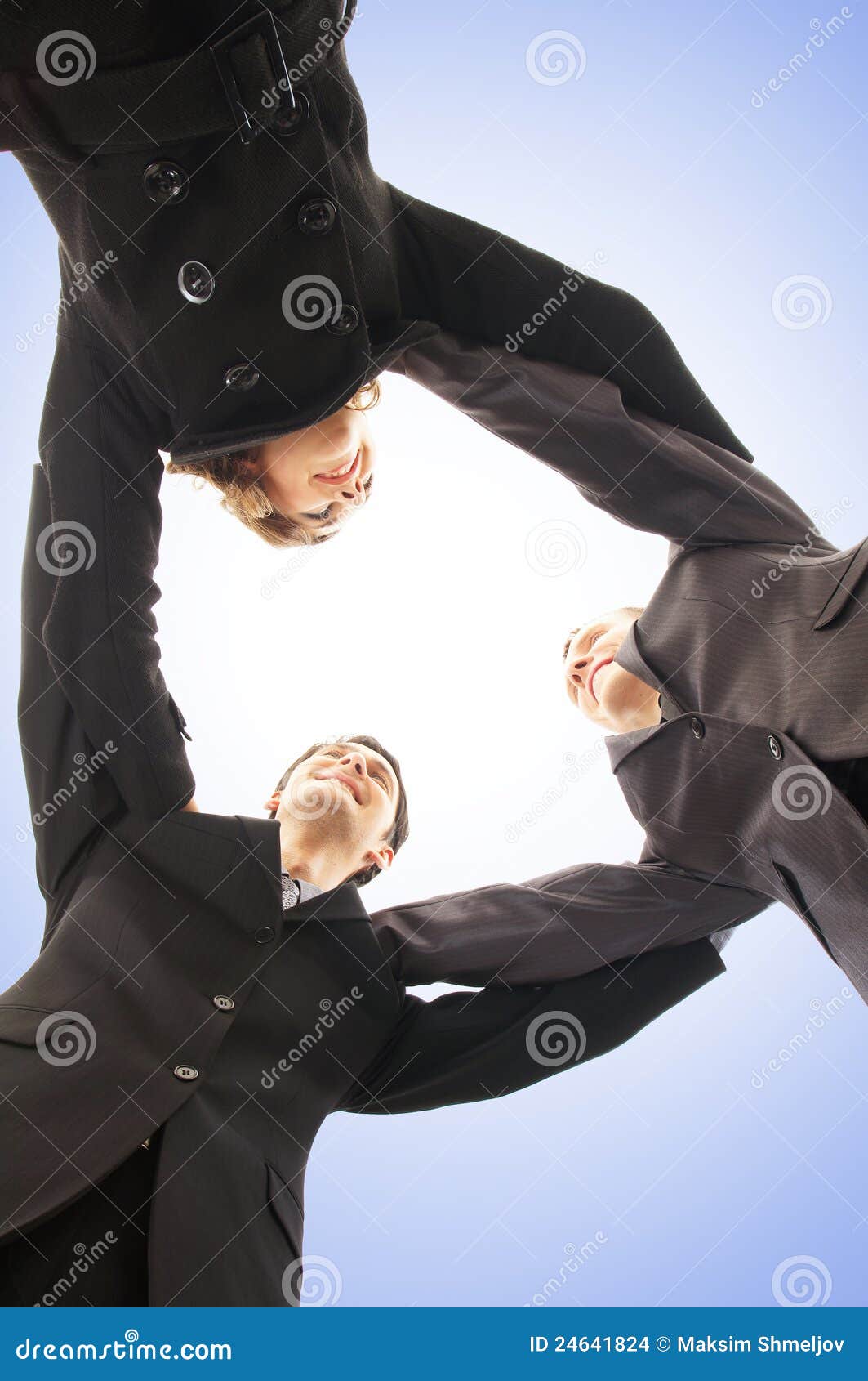 Eenheid Van Drie Bedrijfspersonen in Formele Kleding Stock Foto - Image ...