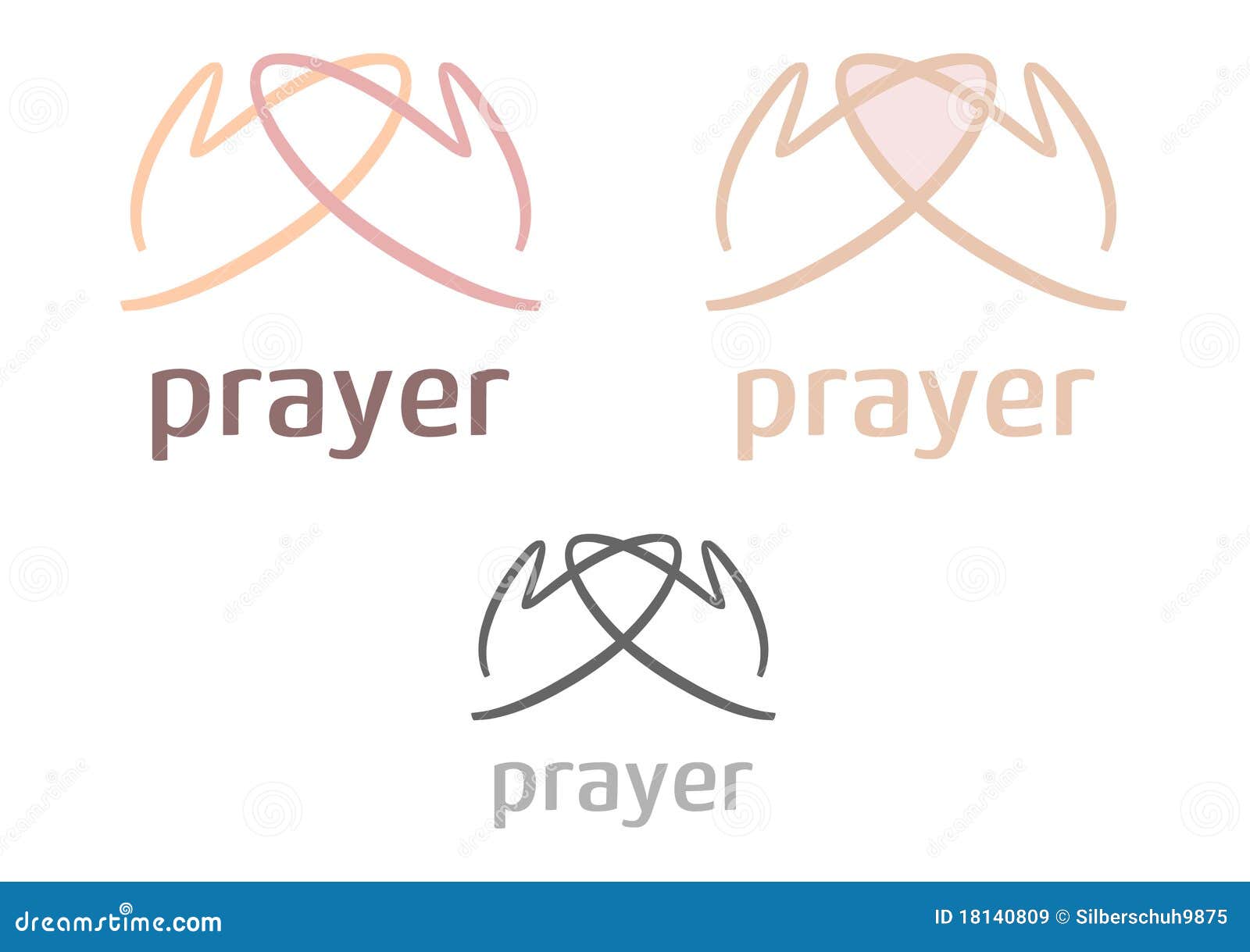 Eenvoudig Gebedpictogram/embleem Vector Illustratie - Illustration of ...