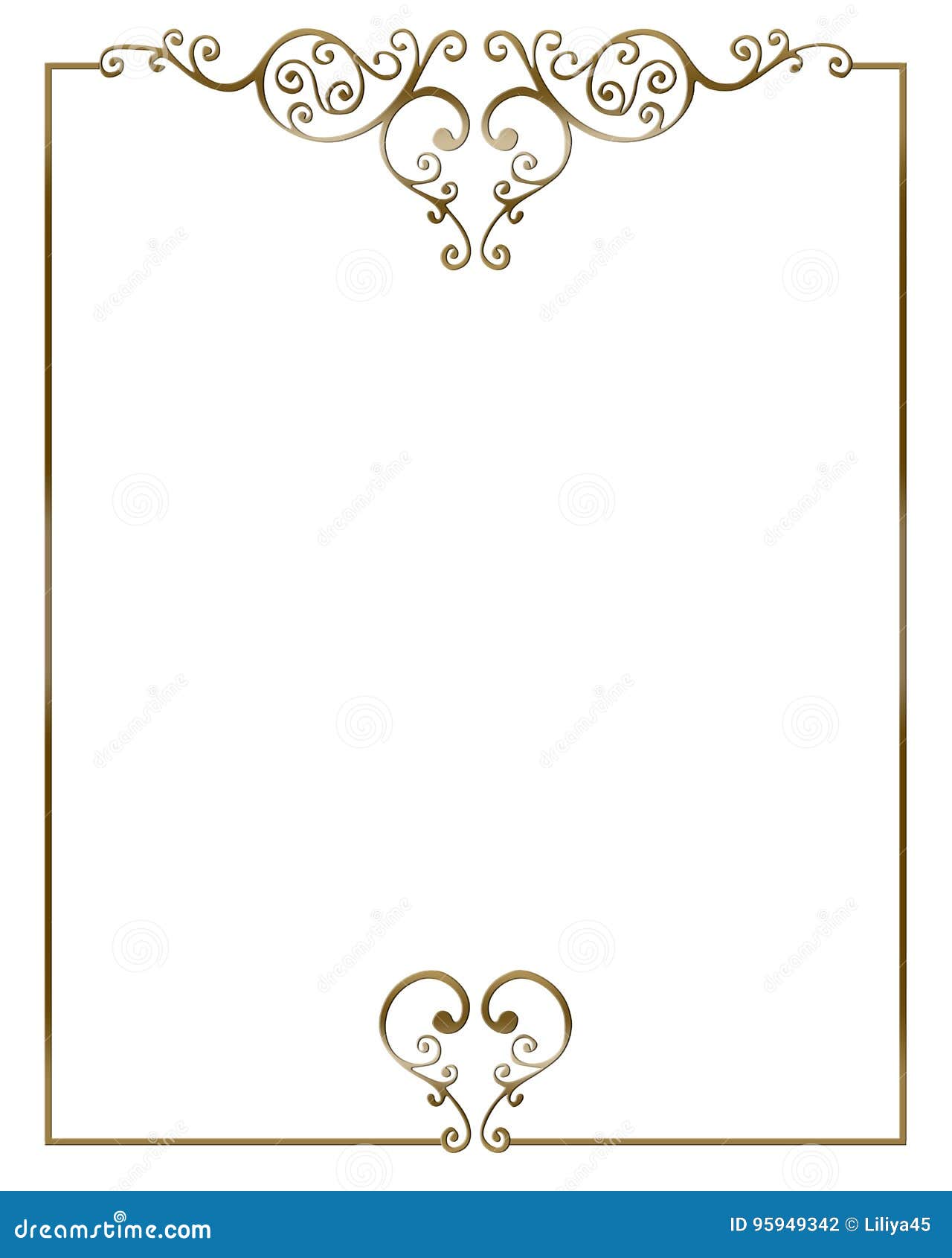 Eenvoudig Uitstekend Sier Decoratief Kader Stock Illustratie ...
