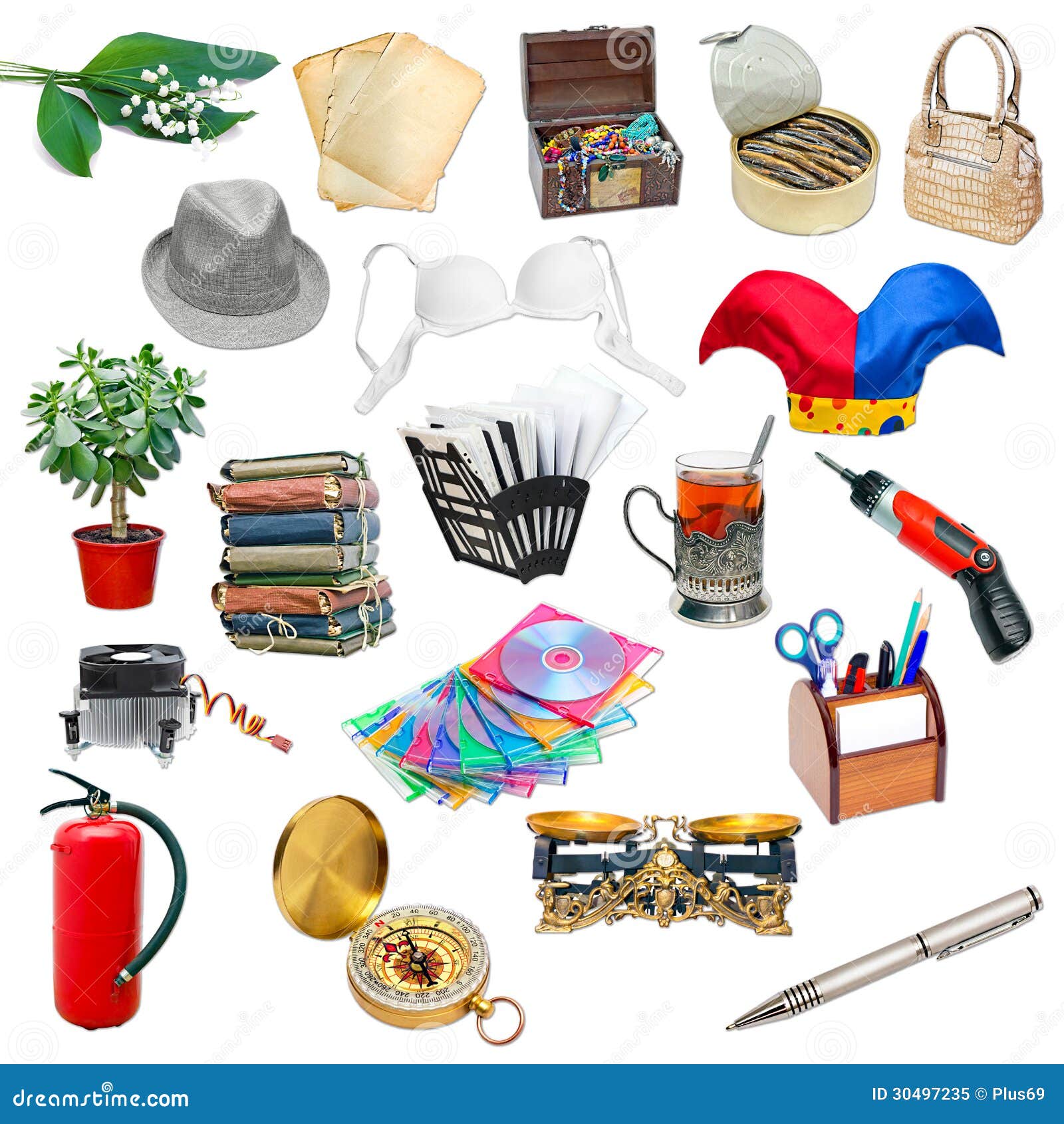 Eenvoudige Collage Van Voorwerpen Royalty-vrije Stock Foto - Afbeelding ...