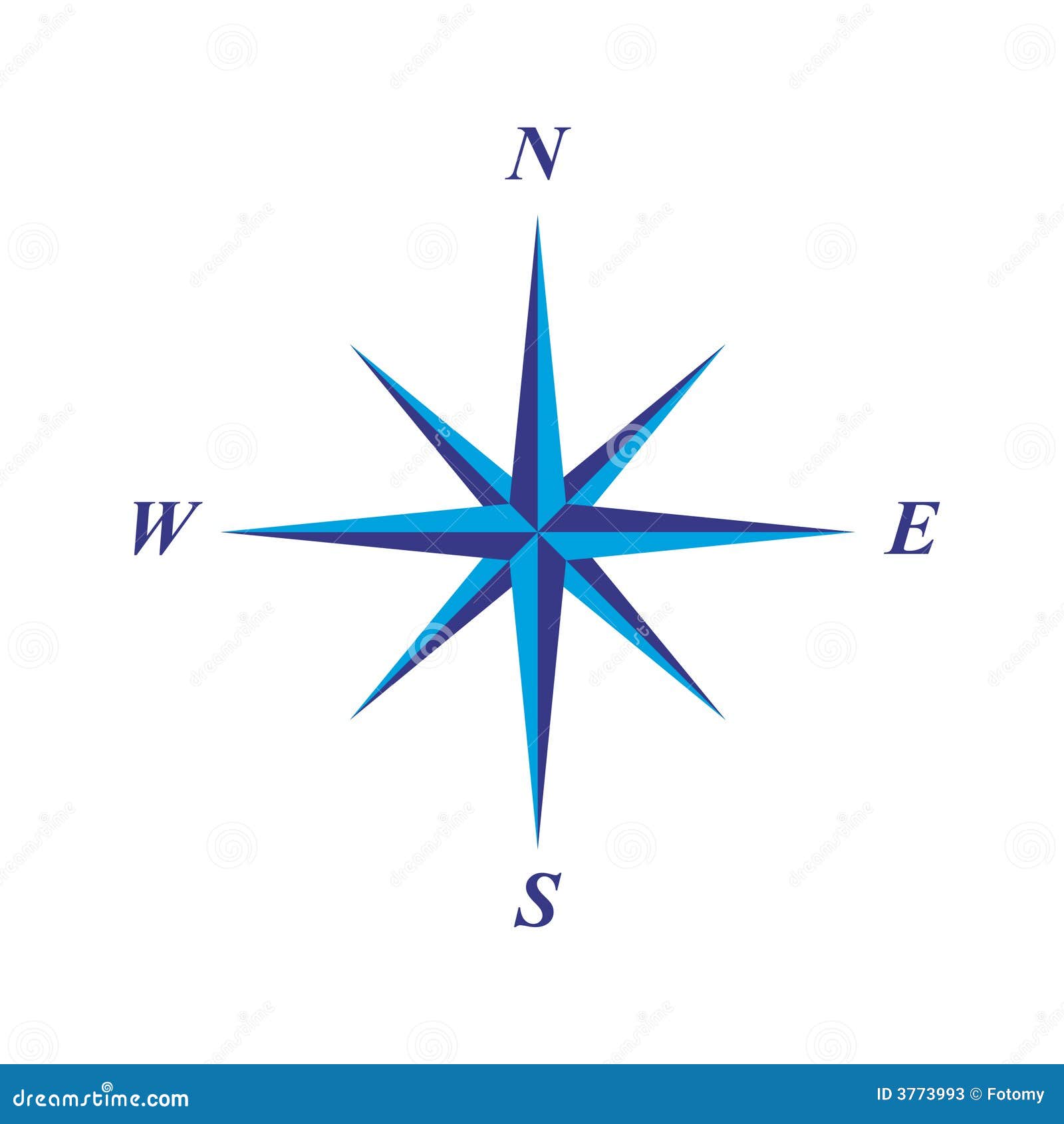 Eenvoudige Elegante Windroos Stock Foto's - Beeld: 3773993