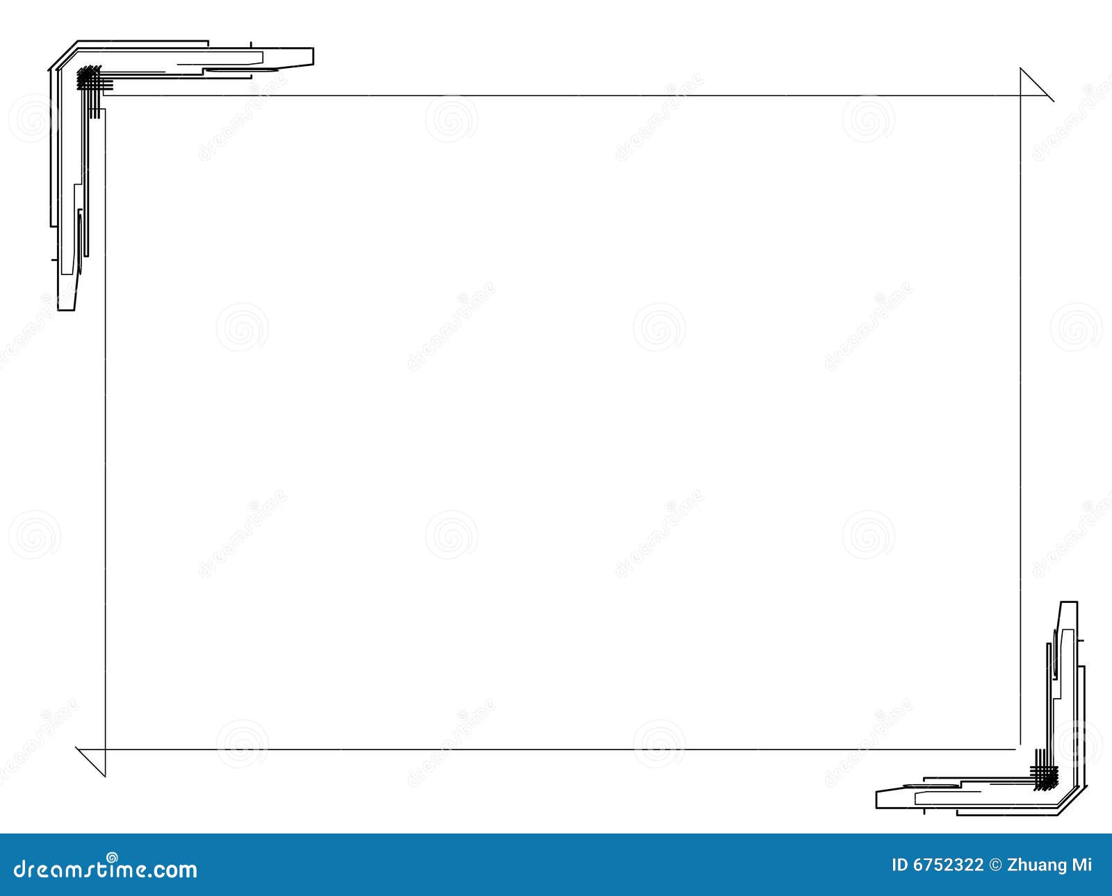 Eenvoudige Kader-lege Pagina Vector Illustratie - Illustration of ...