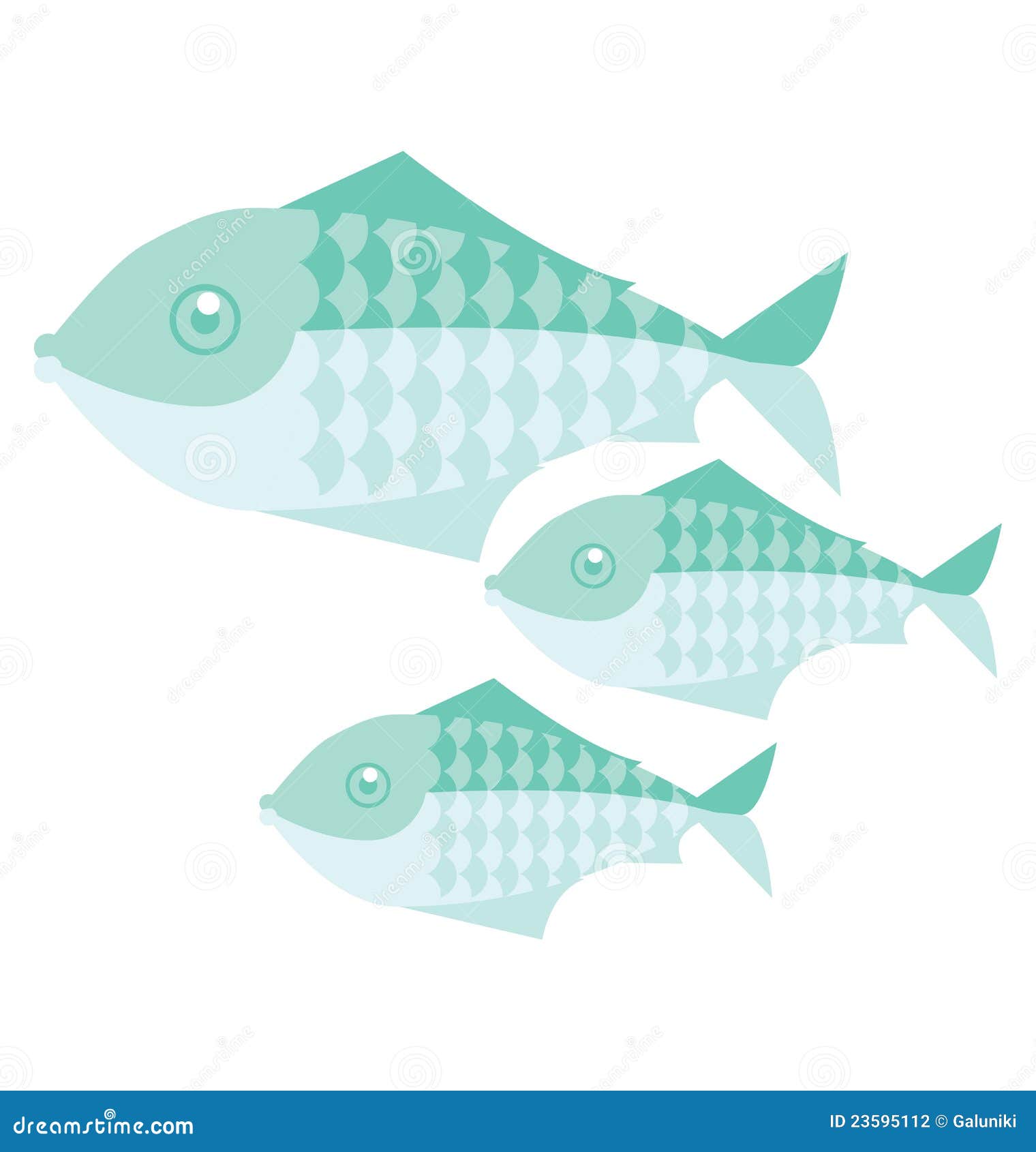 Eenvoudige vissen vector illustratie. Illustration of decoratie - 23595112