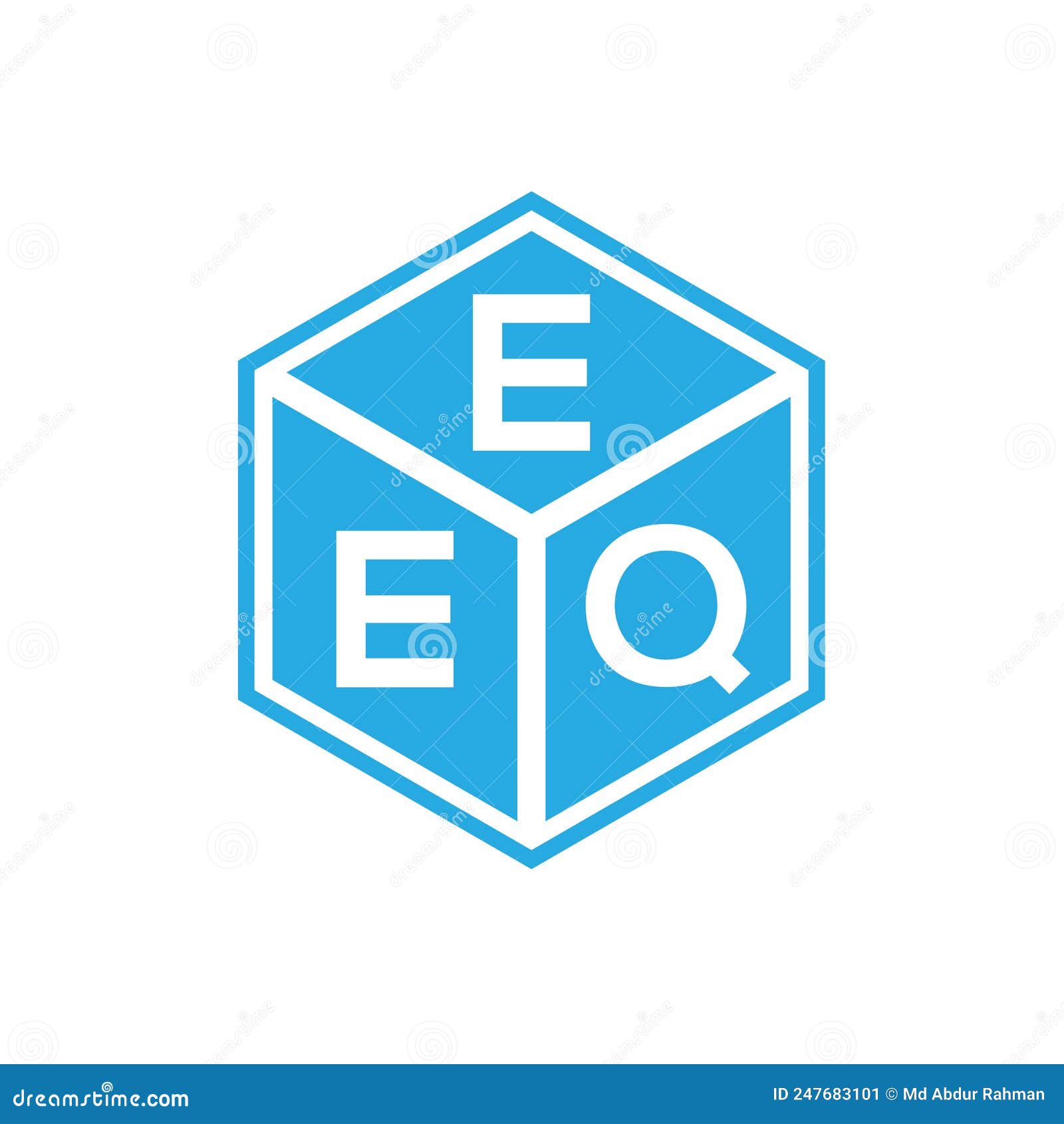 EEQ Letter Logo Design on Black Background. EEQ Creative Initials ...