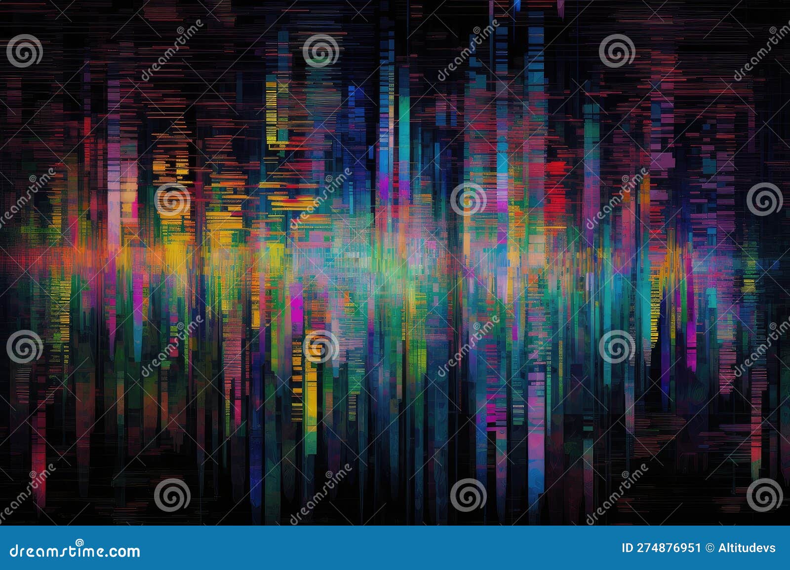 Eerie Digital Glitch Image, with Floating Pixels and Random Colors ...