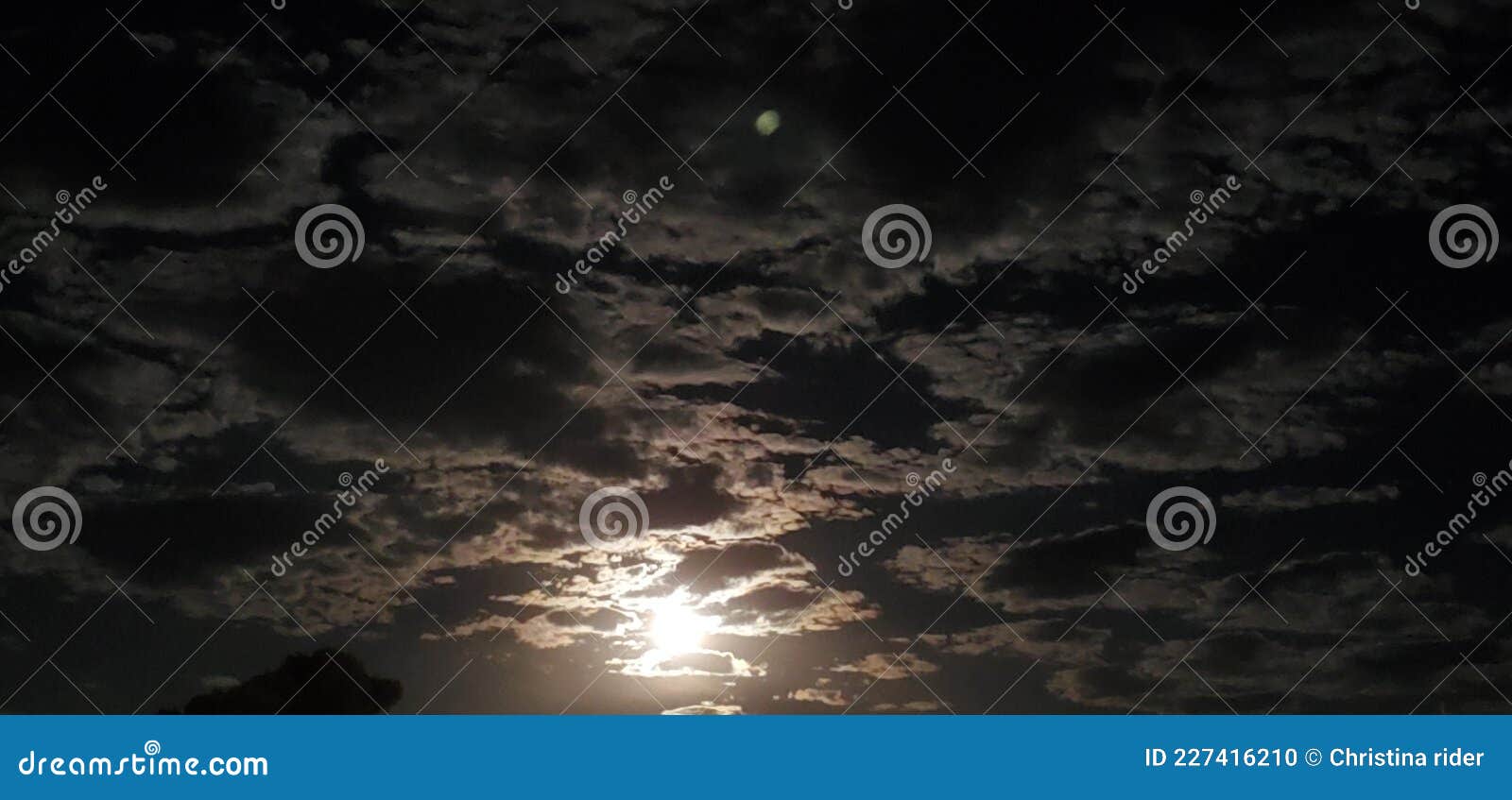 Eerie full moon sky stock photo. Image of full, eerie - 227416210