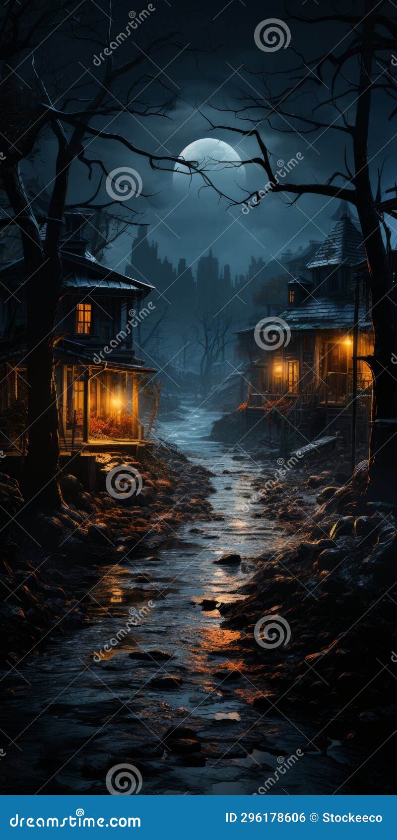 Eerie Night: a Haunting Tale of a Dark and Desolate Poltergeist Setting ...