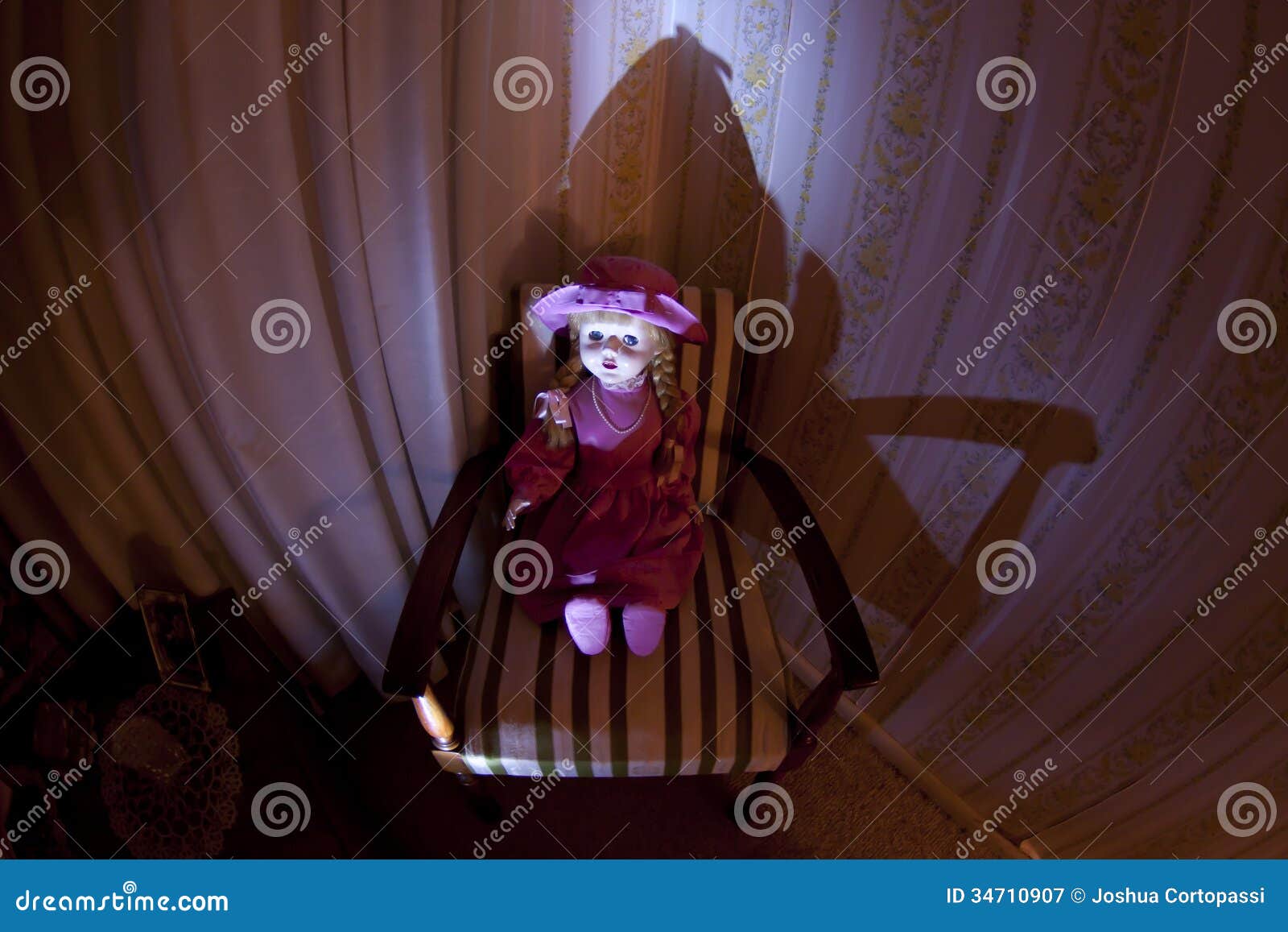 Eerie Possessed Doll stock image. Image of black, creepy - 34710907